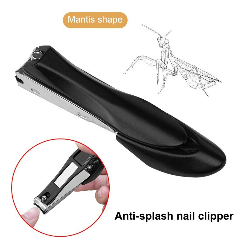 Кусачки для ногтей Mantis Shape с защитой от брызг, кусачки для ногтей из нержавеющей стали MH88