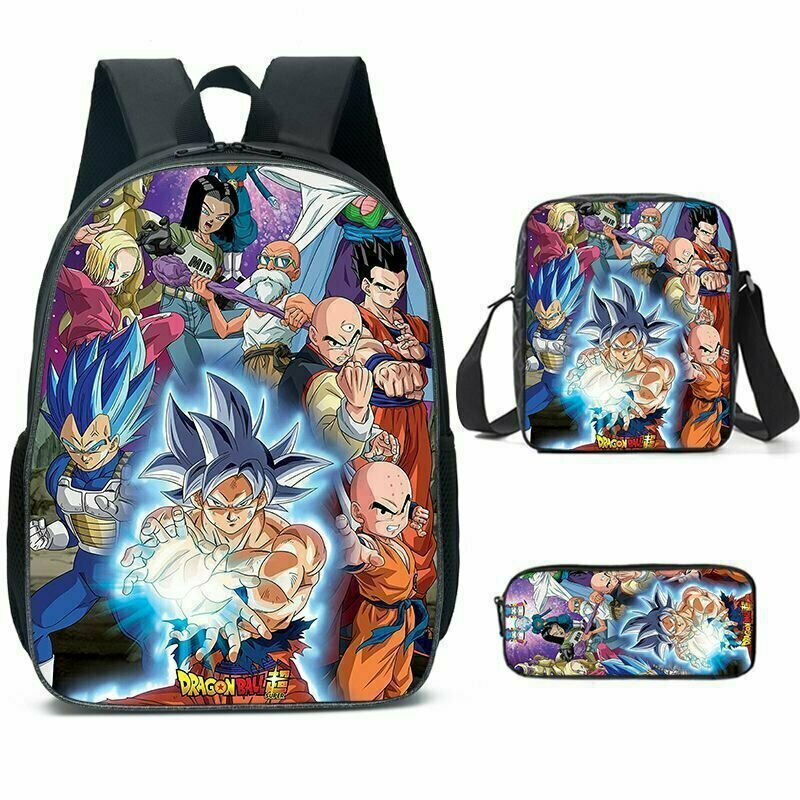 Пятно Dragon Ball школьная сумка мультфильм Dragon Ball Супер детский рюкзак сумка через плечо пенал