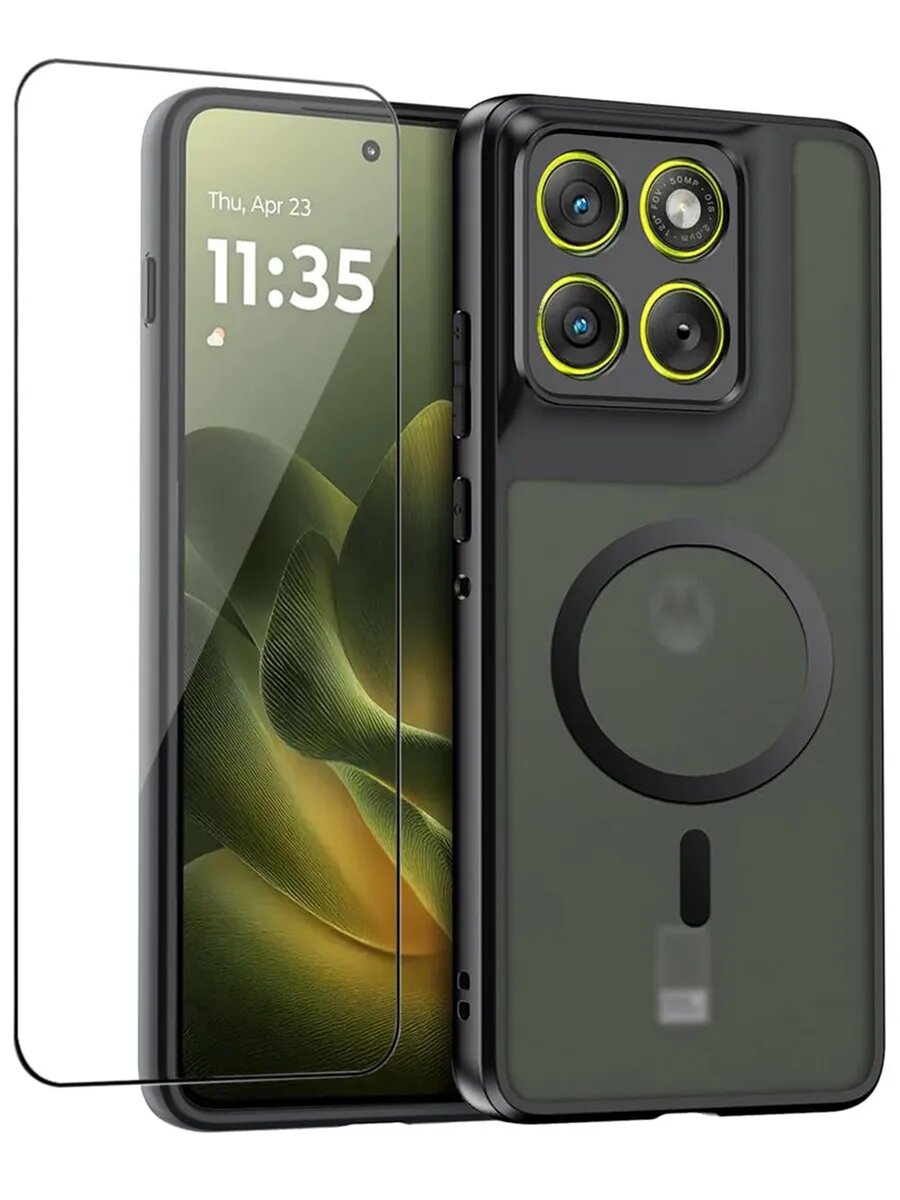 Магнитный чехол для Motorola Edge 70 и X70 Air с пленкой
