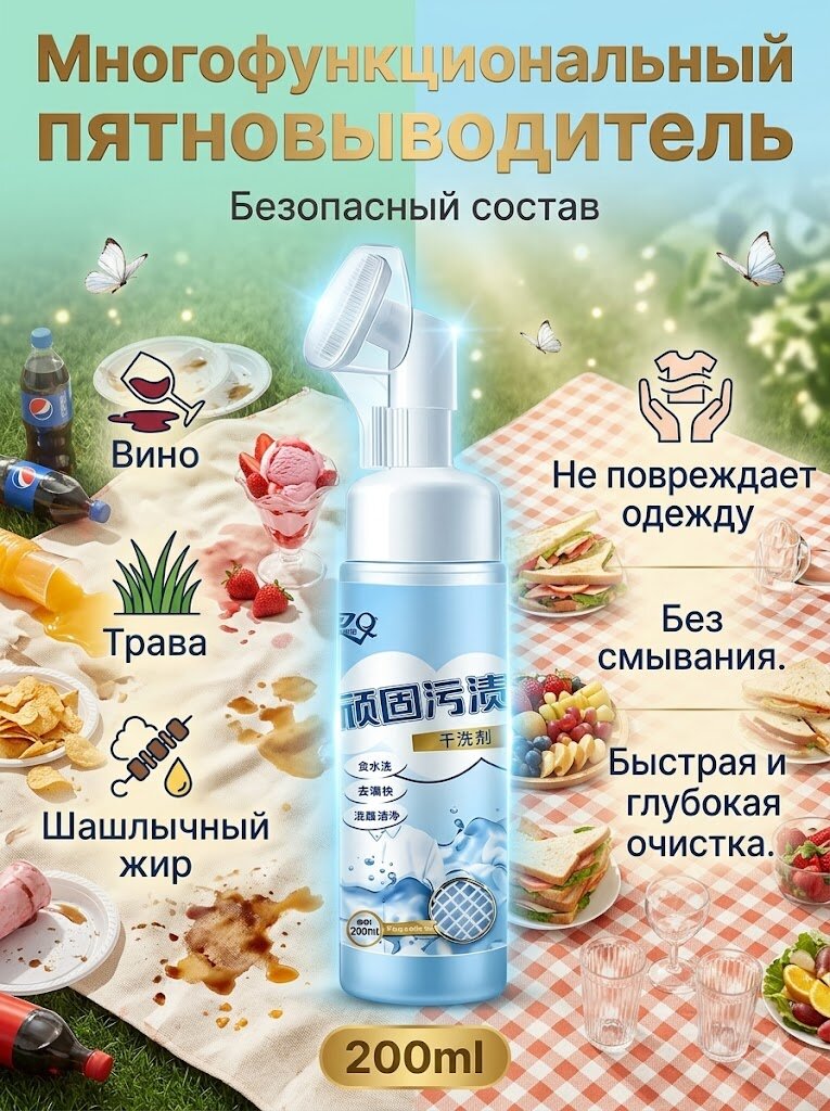 Очиститель URGENT для пуховиков и курток - спрей от пятен и грязи 200 мл | Быстрая очистка за 2 минуты