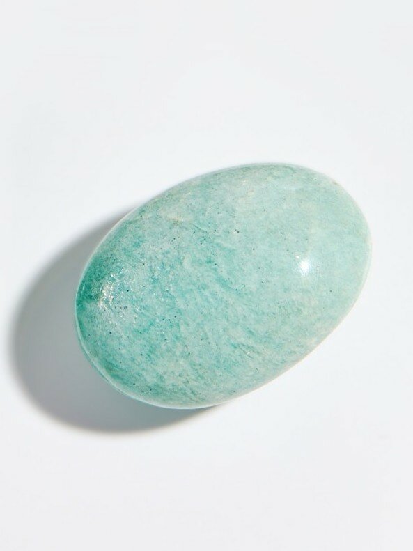 Амазонит QUARZ, 6-8 см, натуральный камень, крупная галька, 1 шт.
