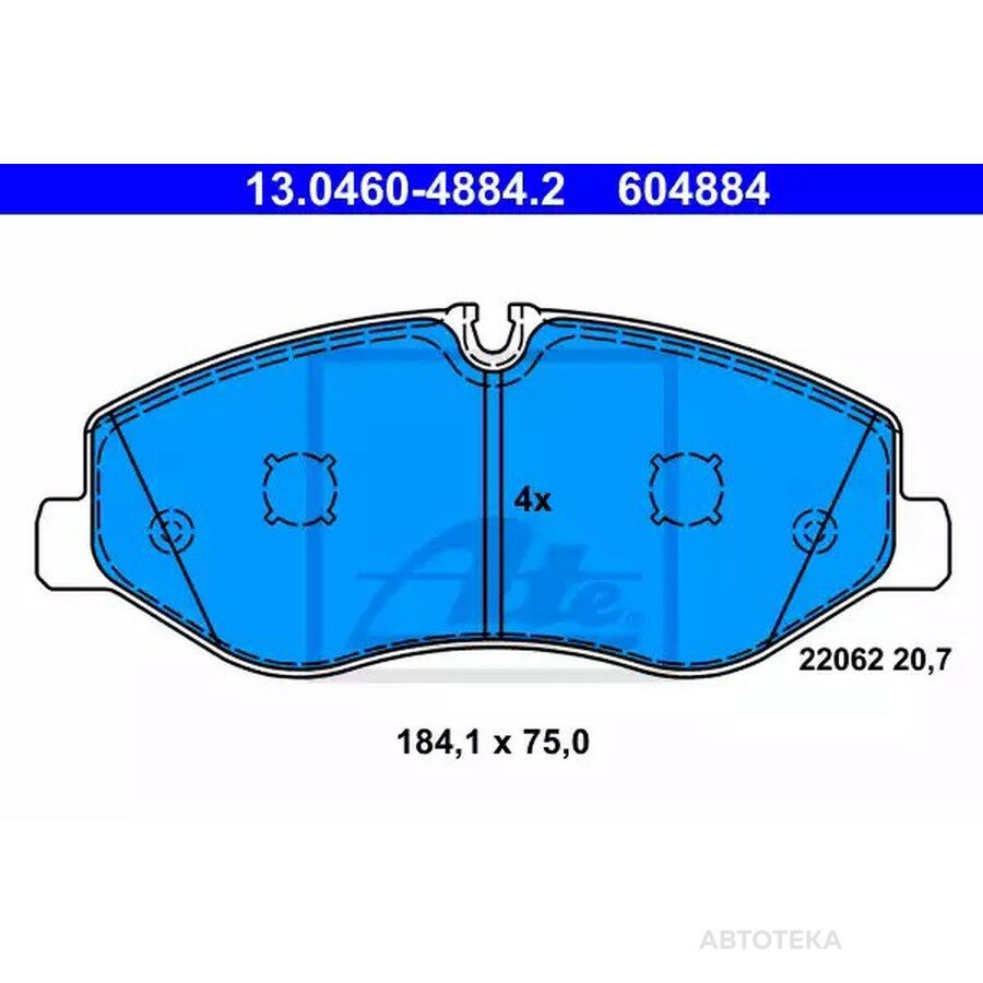Колодки дисковые передние ATE 13046048842