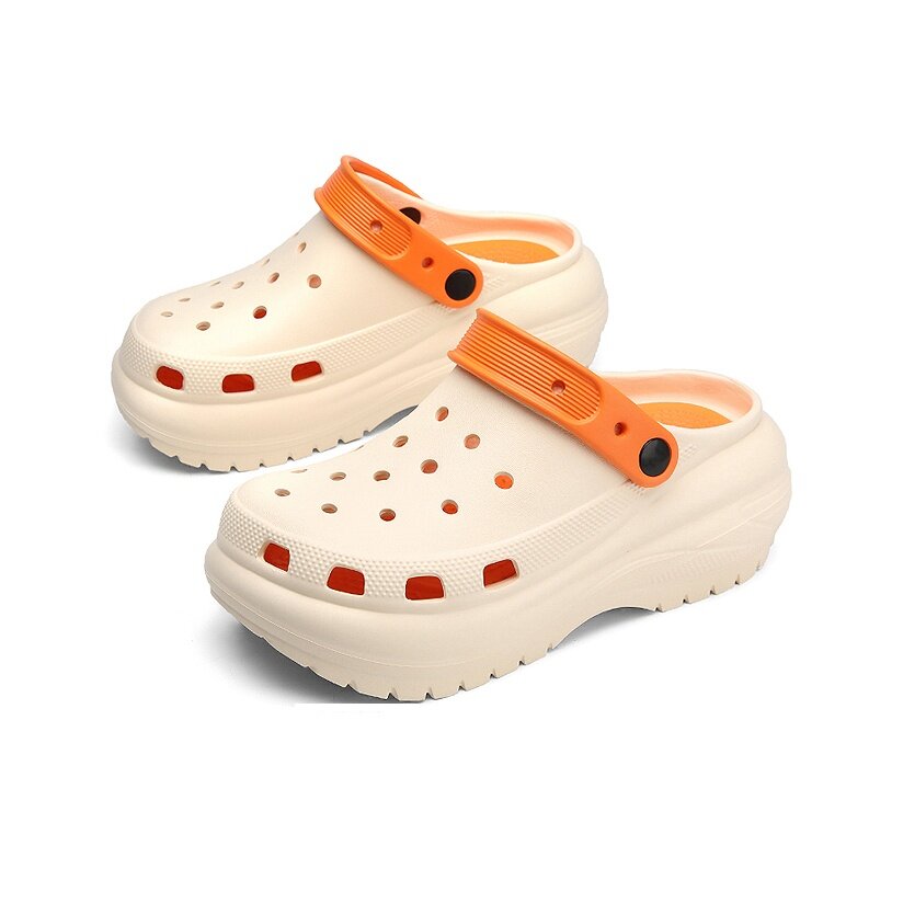 Сабо OUBT, размер EU 38-39 стопа (24,5CM), бежевый/оранжевый — фото 1