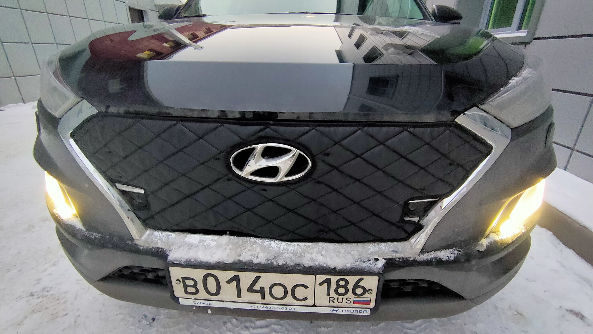 Утеплитель радиатора Экономия топлива Hyundai Tucson Хендай Туссан (2018-2020) парктроники