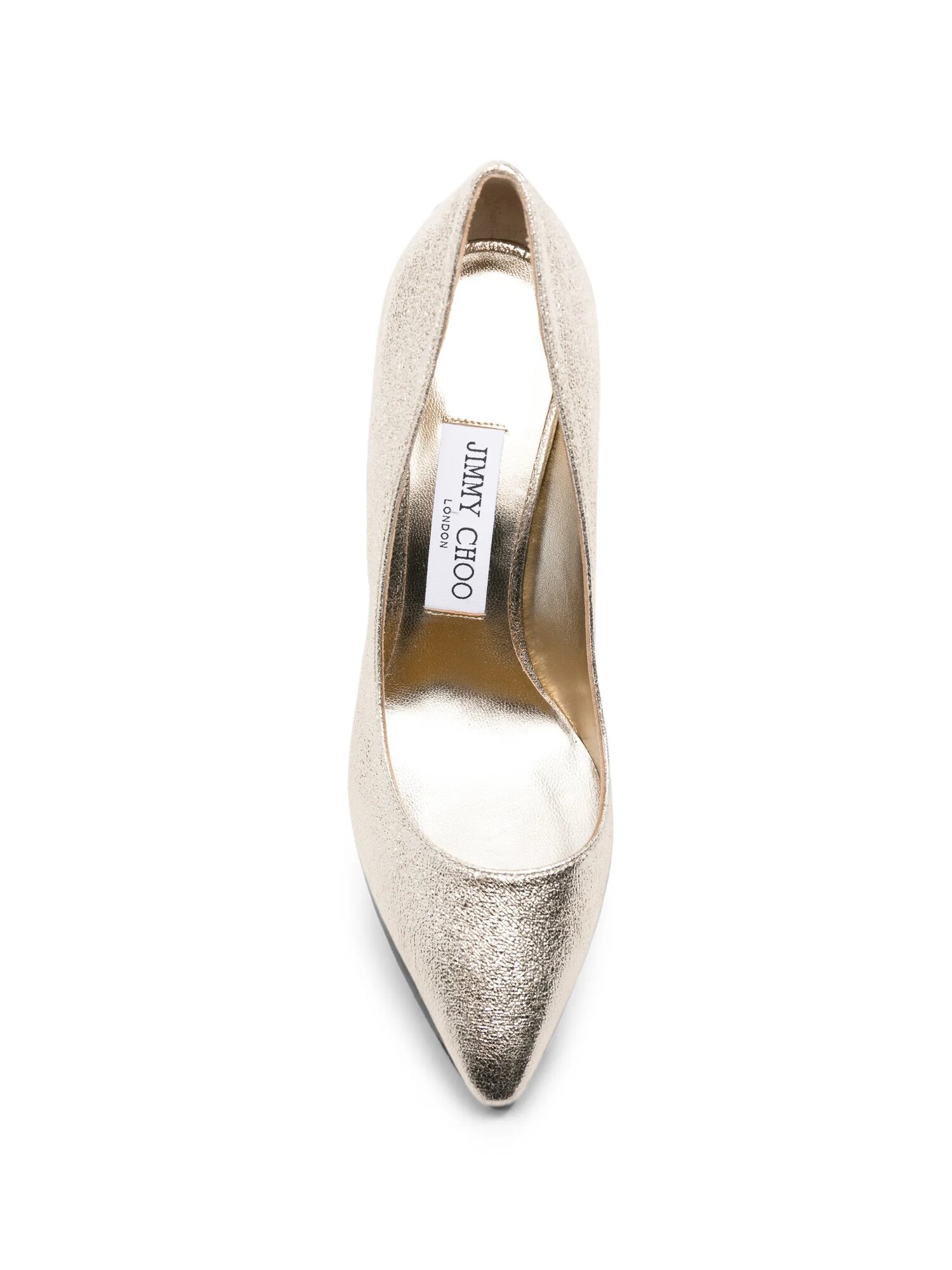 Туфли JIMMY CHOO Romy metallic leather pumps, размер 38, золотистый — фото 1