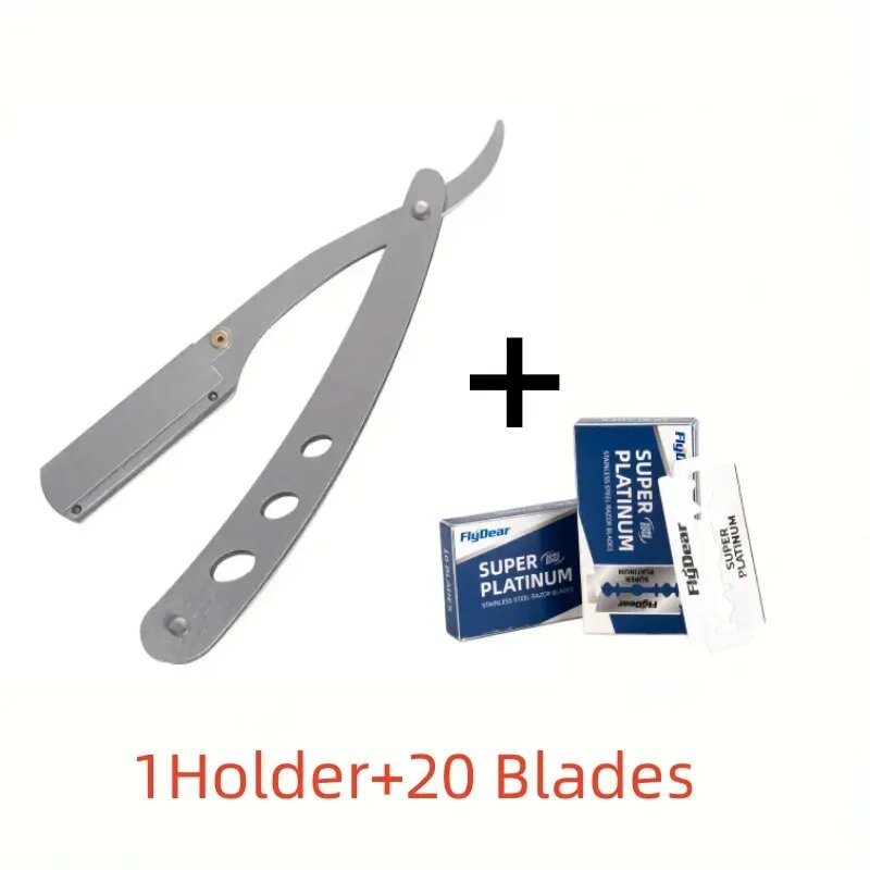 Мужская безопасная бритва из нержавеющей стали 1Holder 20 Blades