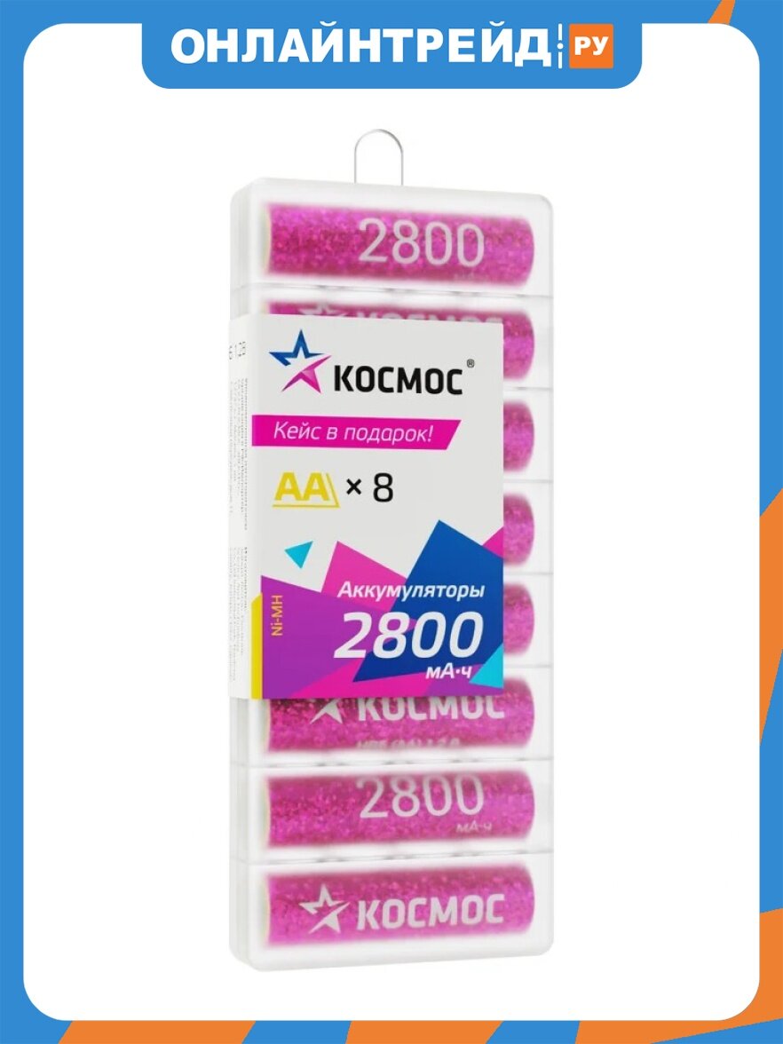 Аккумулятор Космос Электро космос AA/R6 2800мА. ч NI-MH 8b (уп.8шт), KOCR6NIMH2800mAh8B