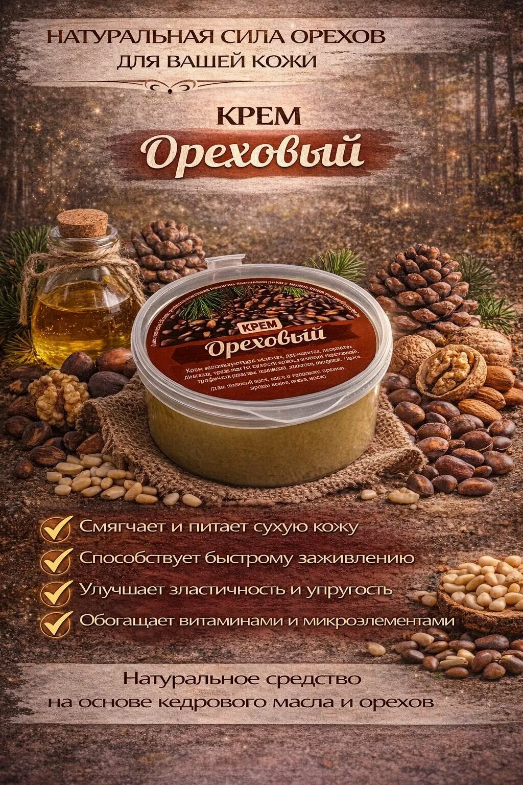 Крем " Ореховый" 50мл.