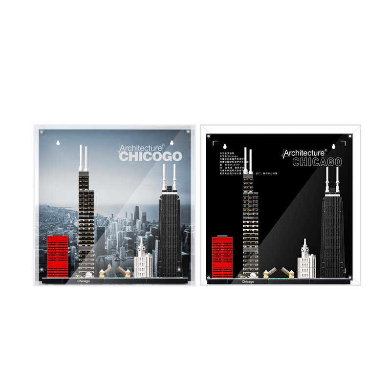 Набор для сборки унисекс LIGHT YOUR BRICKS "Вид на Шанхай" в рамке-витрине, Venice Skyline Photo Frame Double Image