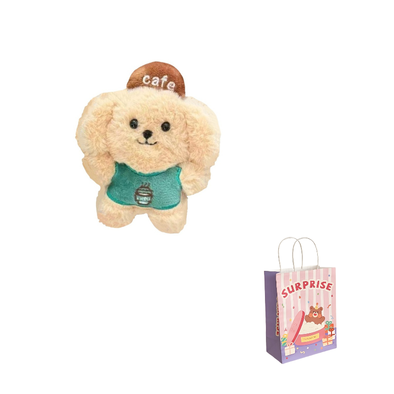 Плюшевые фигурки унисекс KUNYACHONG Barista Puppy Charm[Squeaky], 9.5CM EU