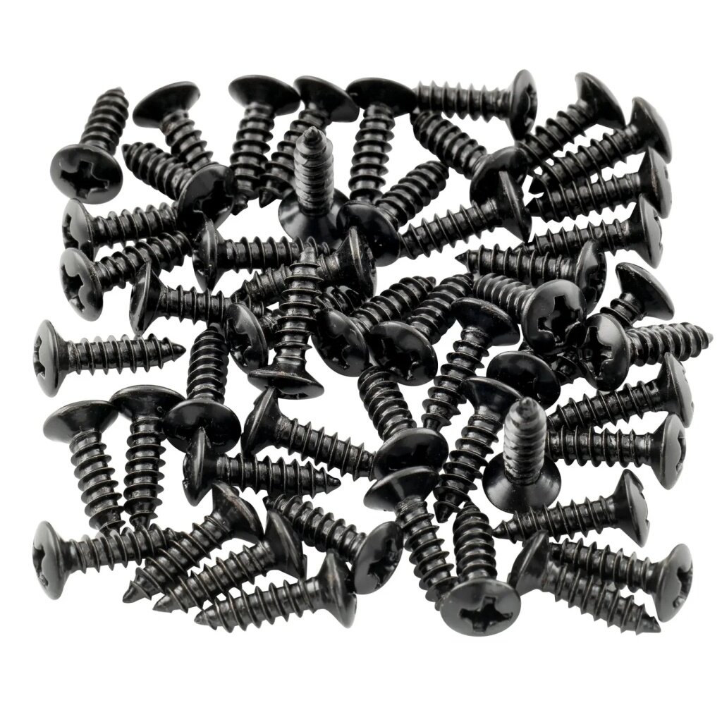 M557-50 Саморез 3х12мм, черный, 50шт, Musiclily
