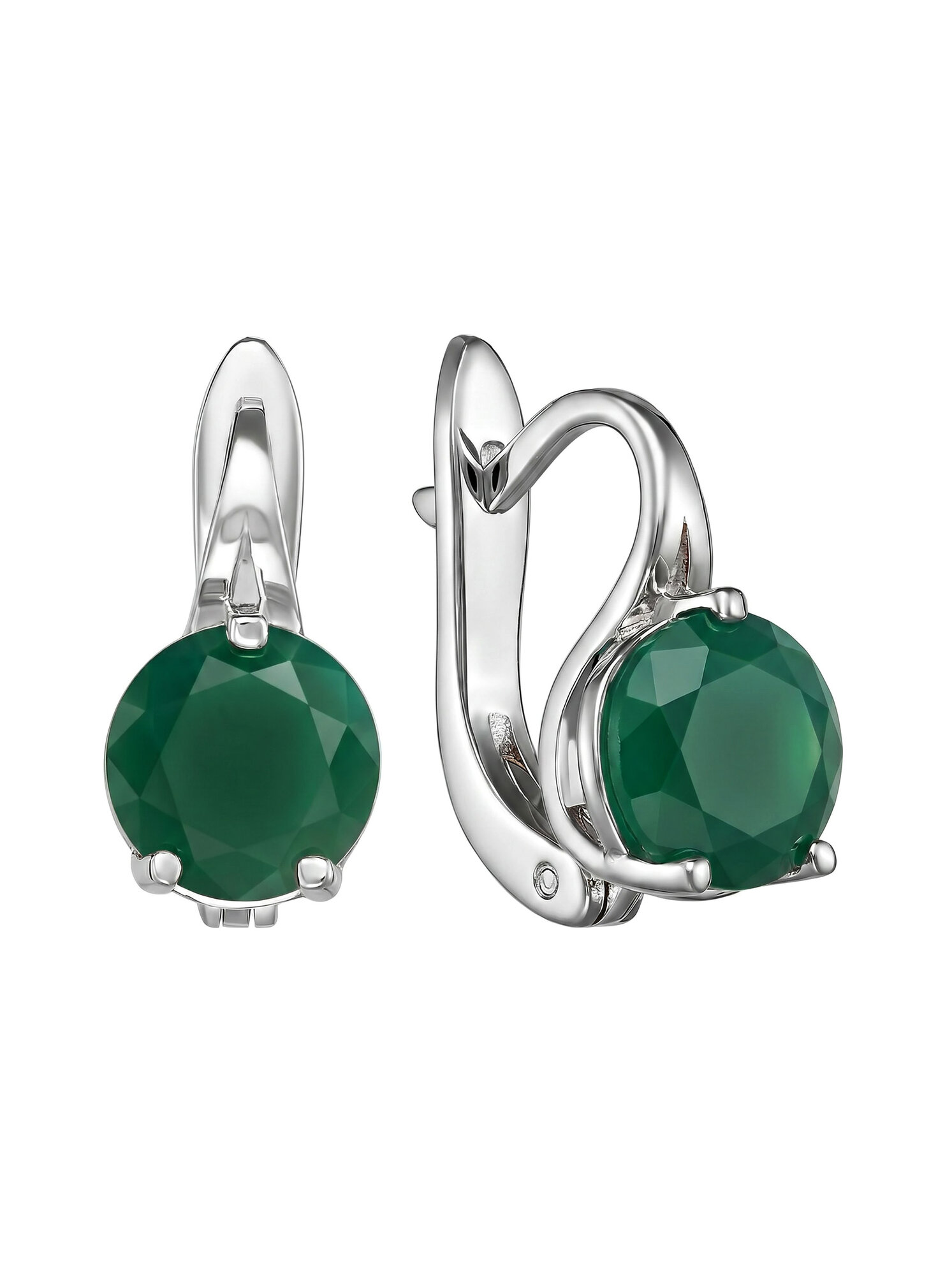 Серьги, серебро, 925 проба, родирование