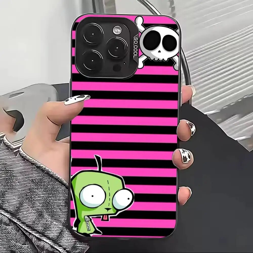 Чехол для телефона Madness-s Invader Zim Gir-ES для iPhone 17, 16, 15, Розовый, z7, iPhone16promax
