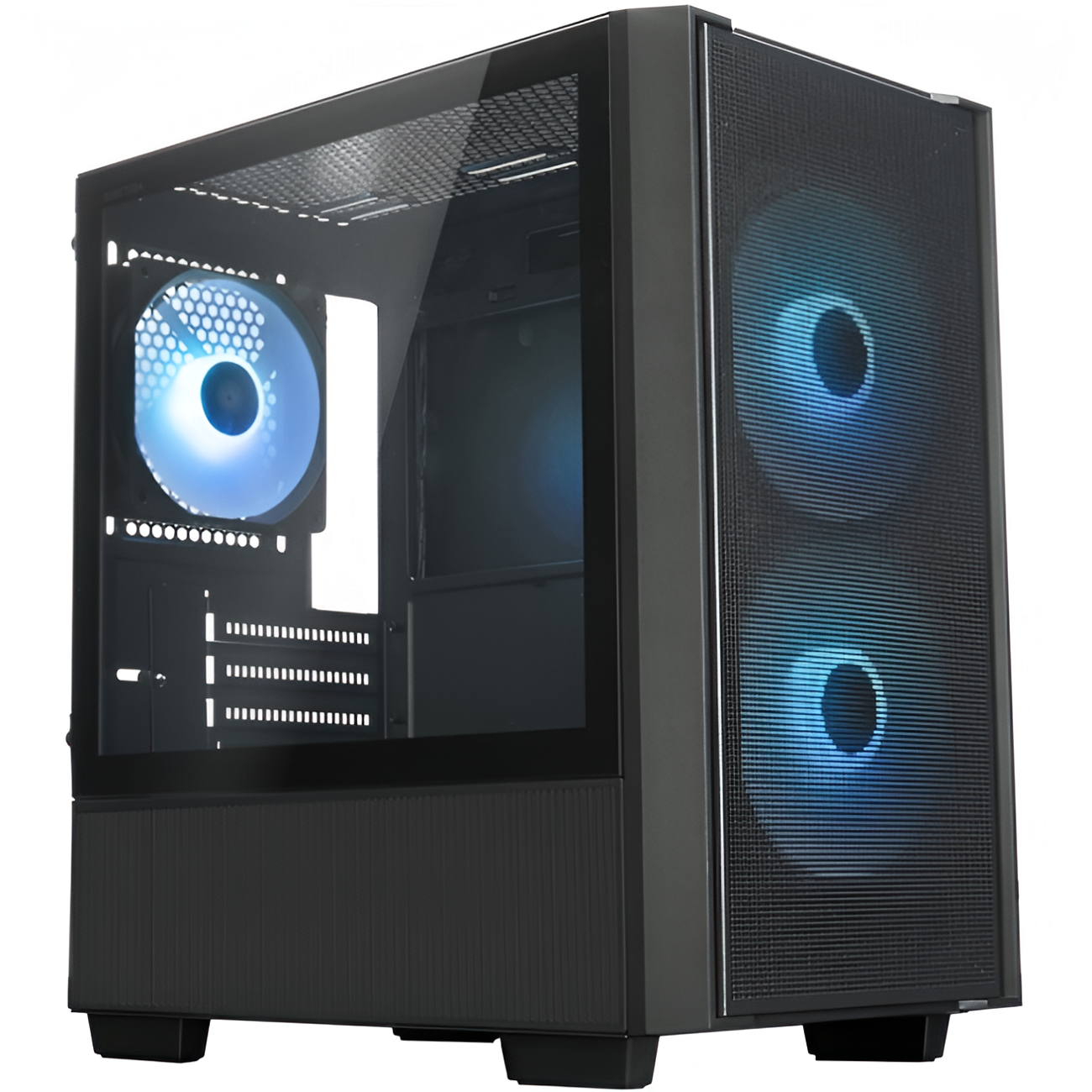 Корпус Mini-Tower XASTRA A400M 3ARGB-C6 TG, Micro-ATX, Black (A400M-2FC14A-1FC12A-C6)