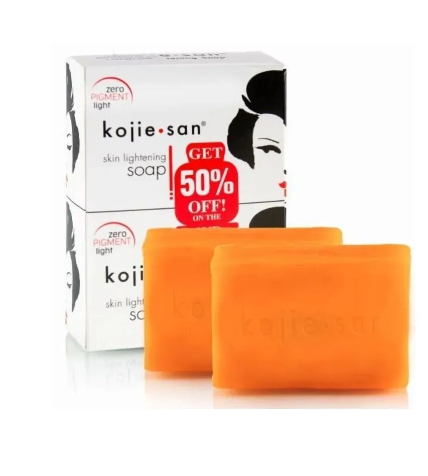 Твердое мыло Kojie-san Skin Lightening Soap, 65 г, 2 шт. в упаковке, для отбеливания кожи