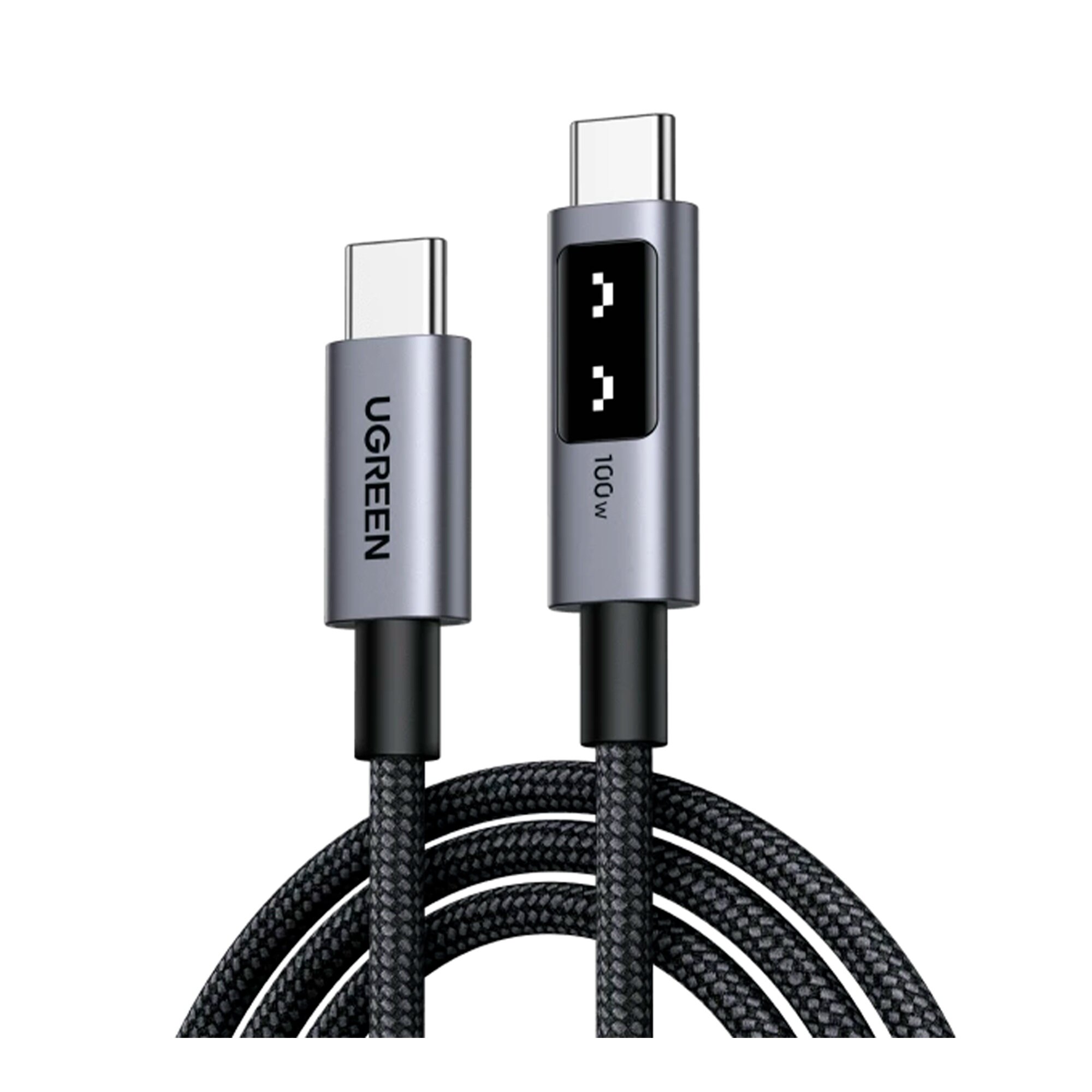 Ugreen L509 black/grey usb кабель type-c/type-c 2.0 robot 5a 1.0m
