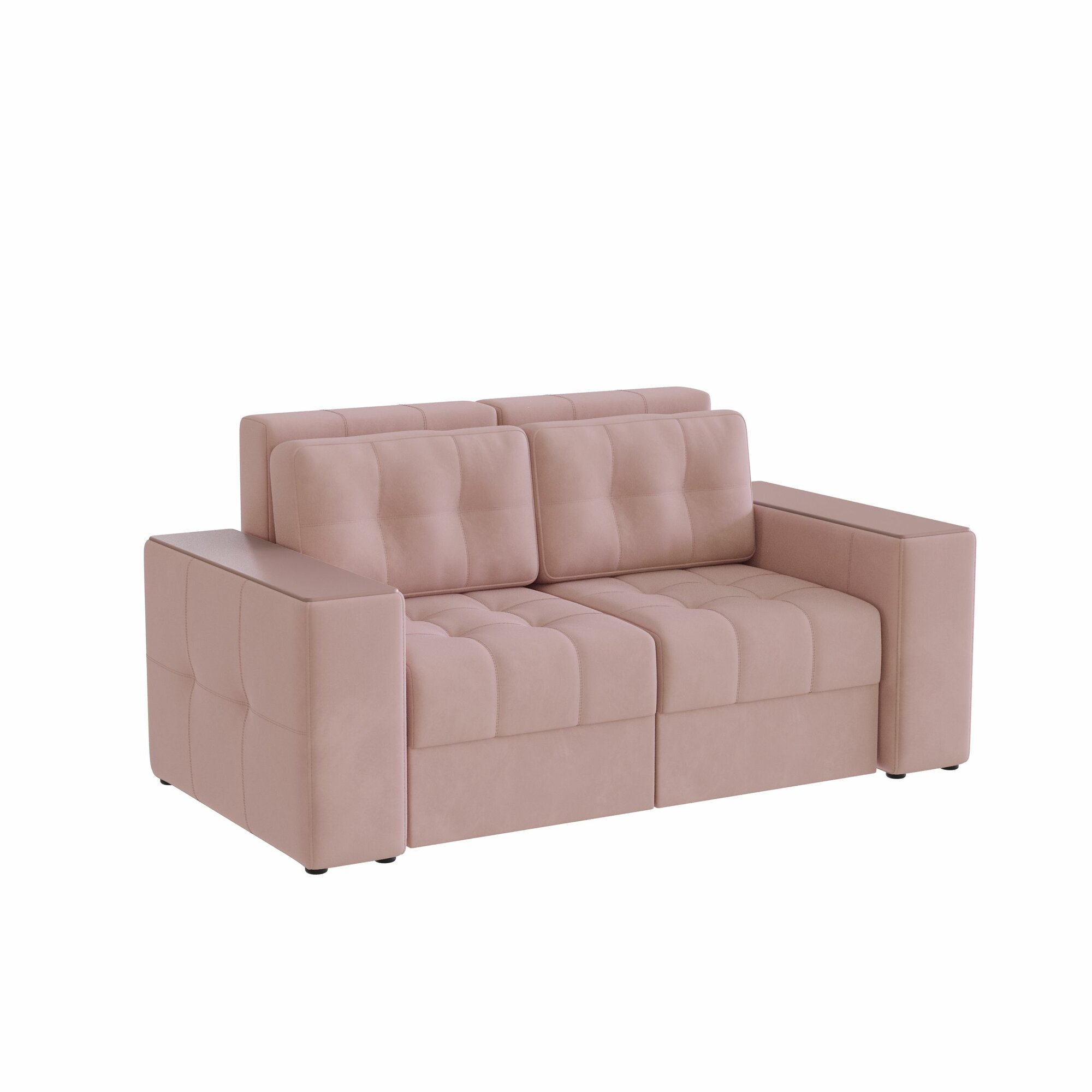 Мини диван Нави 1840 (СМ 1,3х2,0) пыльная роза/мдф пудра