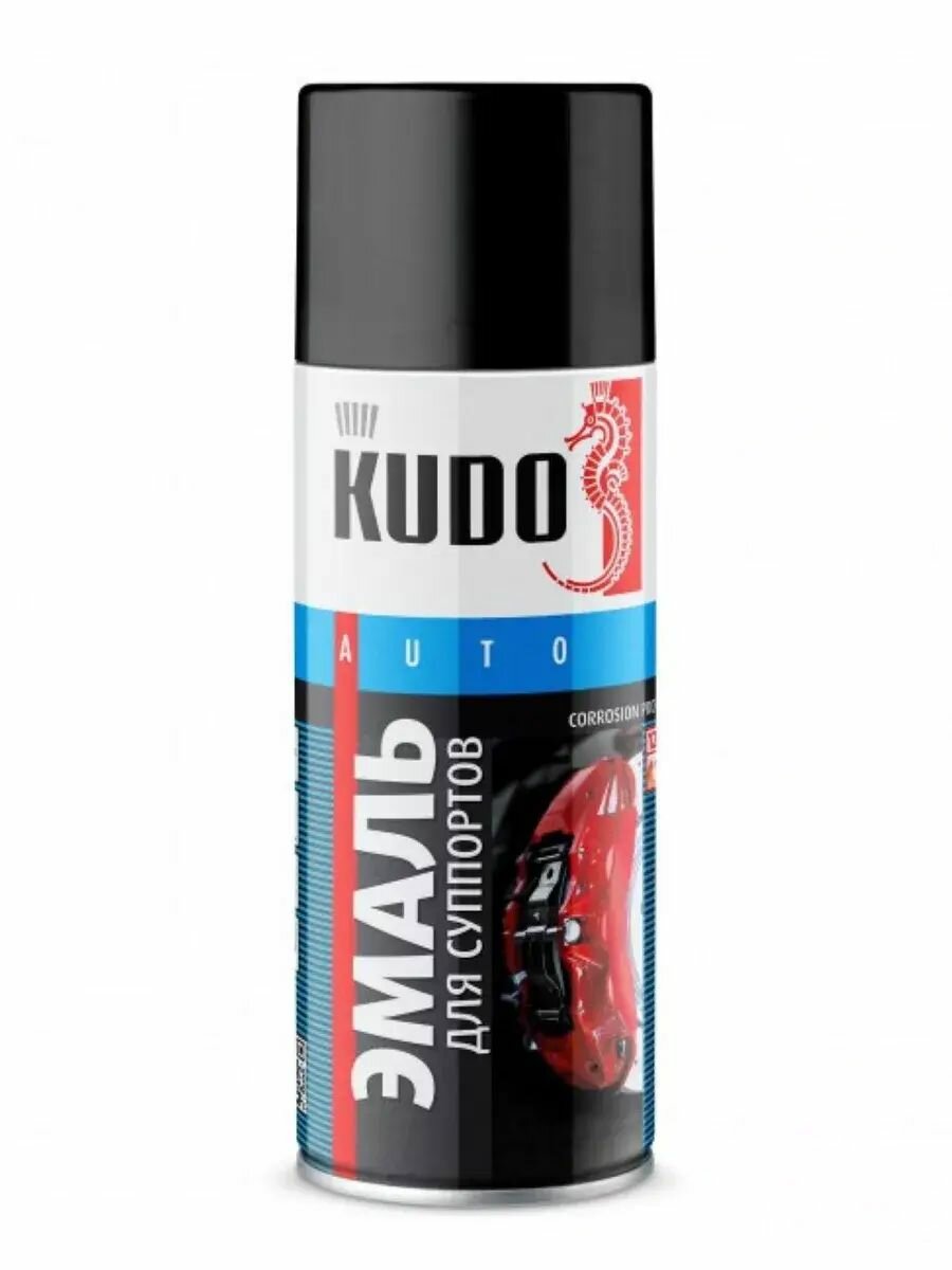 Эмаль KUDO KU-5214, для суппортов, алкидная, глянцевая, черная