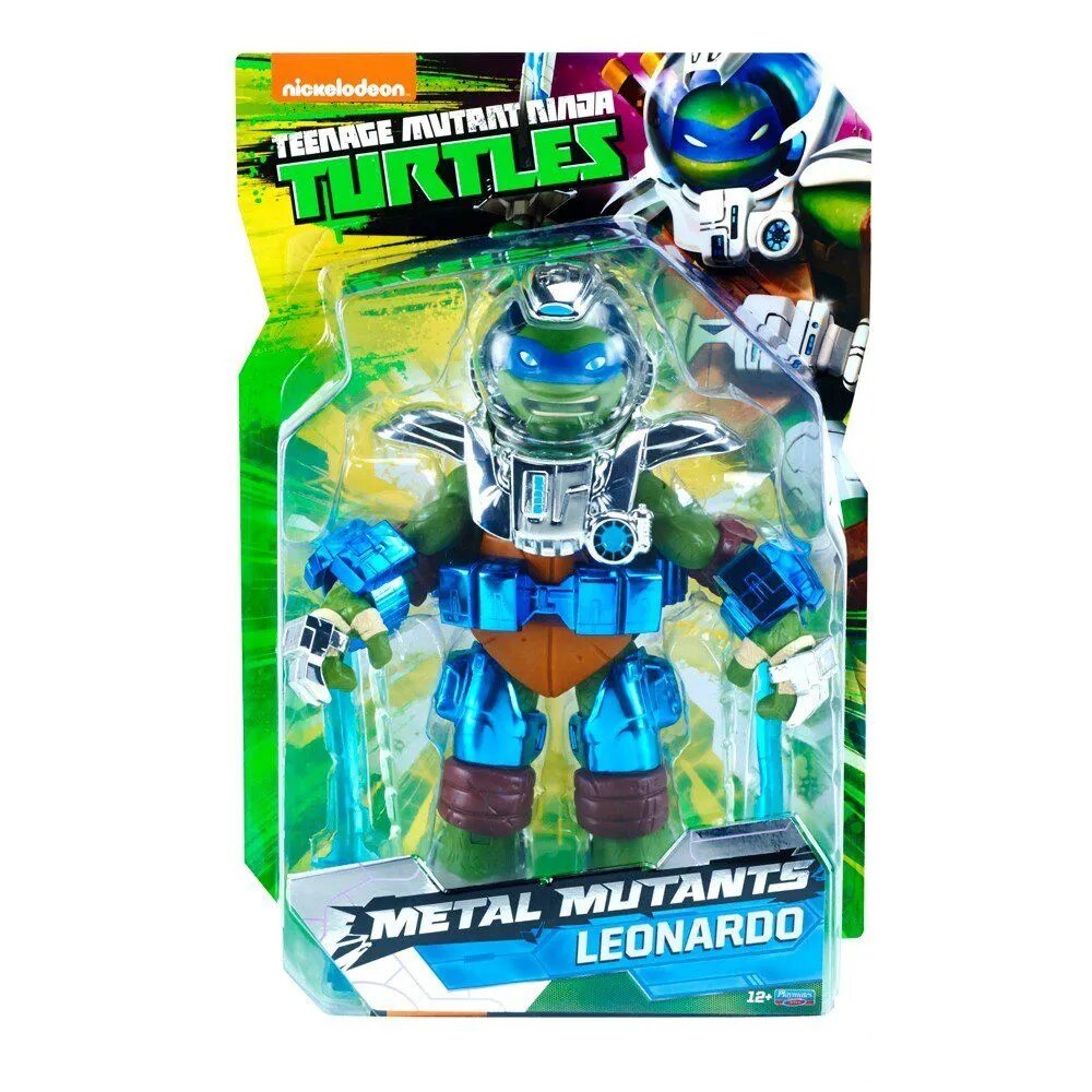 NickelodeonTeenage Mutant Ninja Turtles Battle Shell Metal Mutants Leonardo / Кукла Черепашки-ниндзя Леонардо, Подходит Для Подарков На День Рождения Детям От 4 Лет И Старше