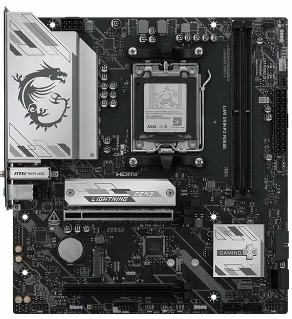 Материнская плата AM5 MSI B850M GAMING WIFI (mATX, 2xDDR5)