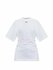 Футболка Off-White Off Stamp logo-print pleated T-shirt, размер 34, бежевый/белы...