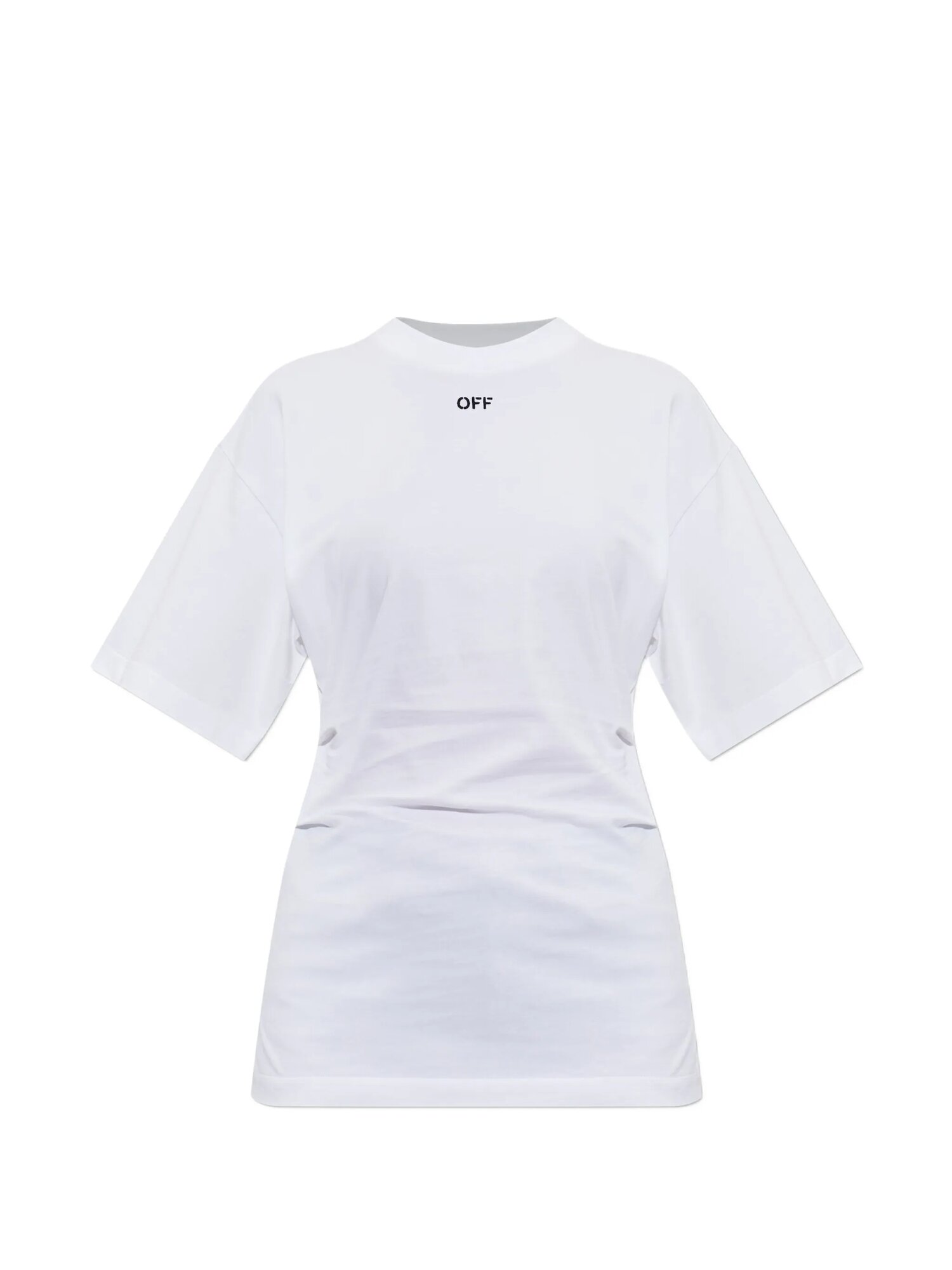 Футболка Off Stamp logo-print pleated T-shirt