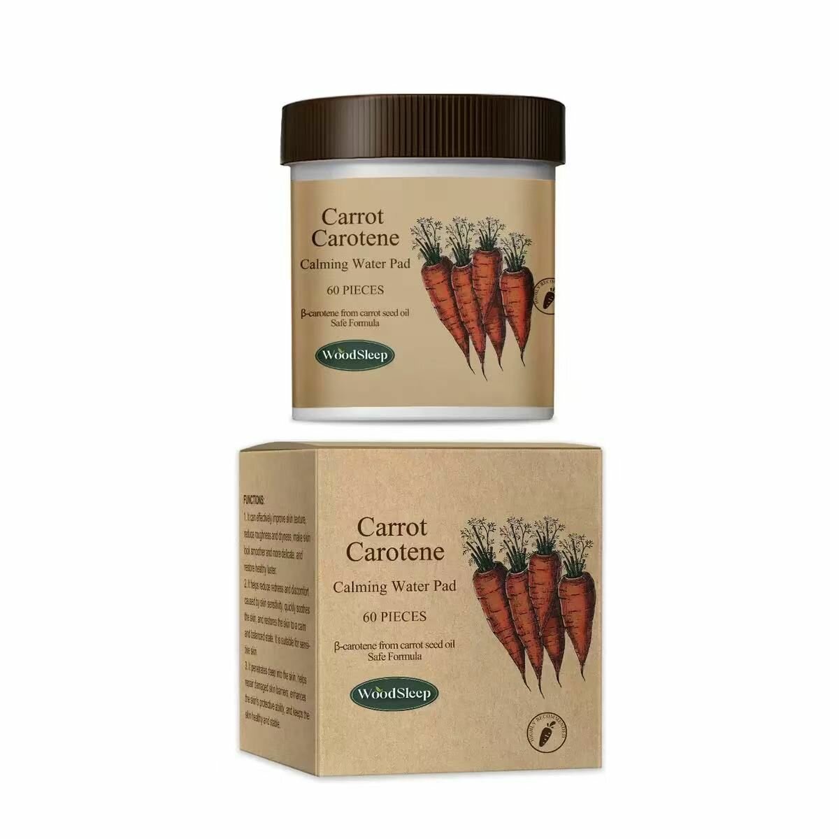 CAROTENE Очищающее пэды с экстрактом моркови 60шт