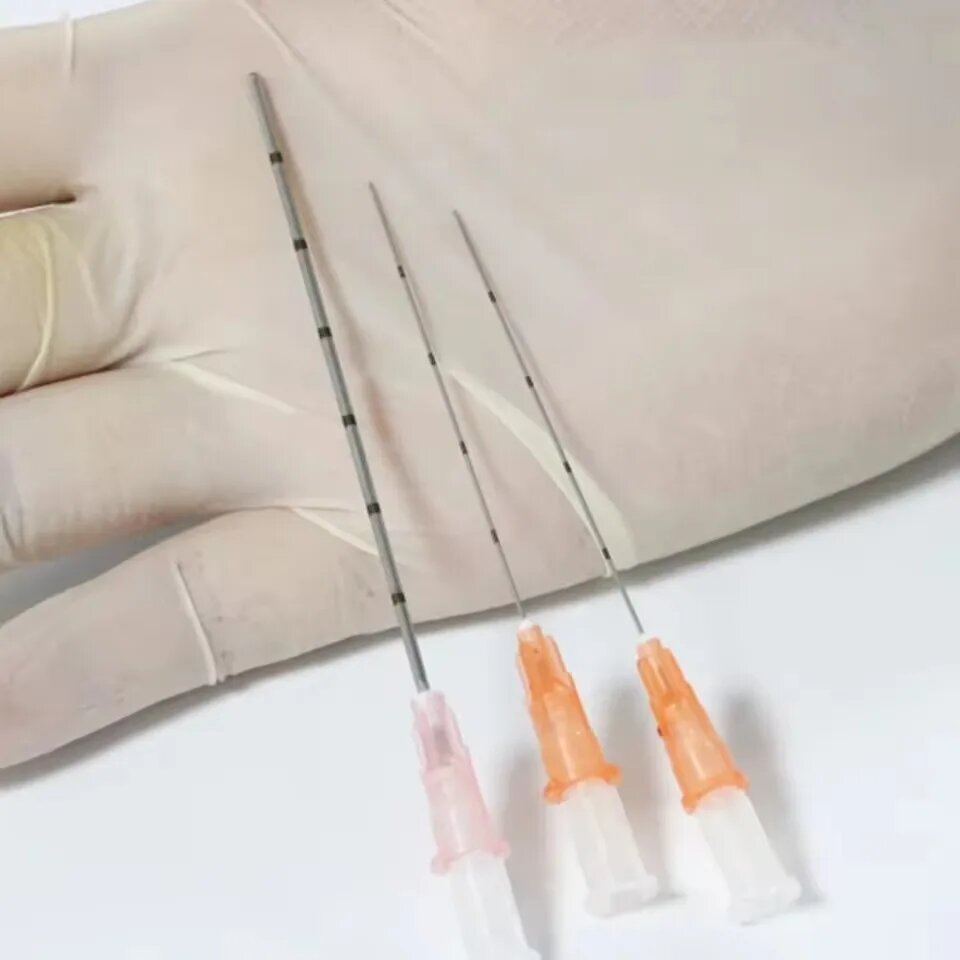 Одноразовые высококачественные канюли с тупым концом, 50 шт, 25G38мм, 25G50мм, из нержавеющей стали, для косметических процедур
