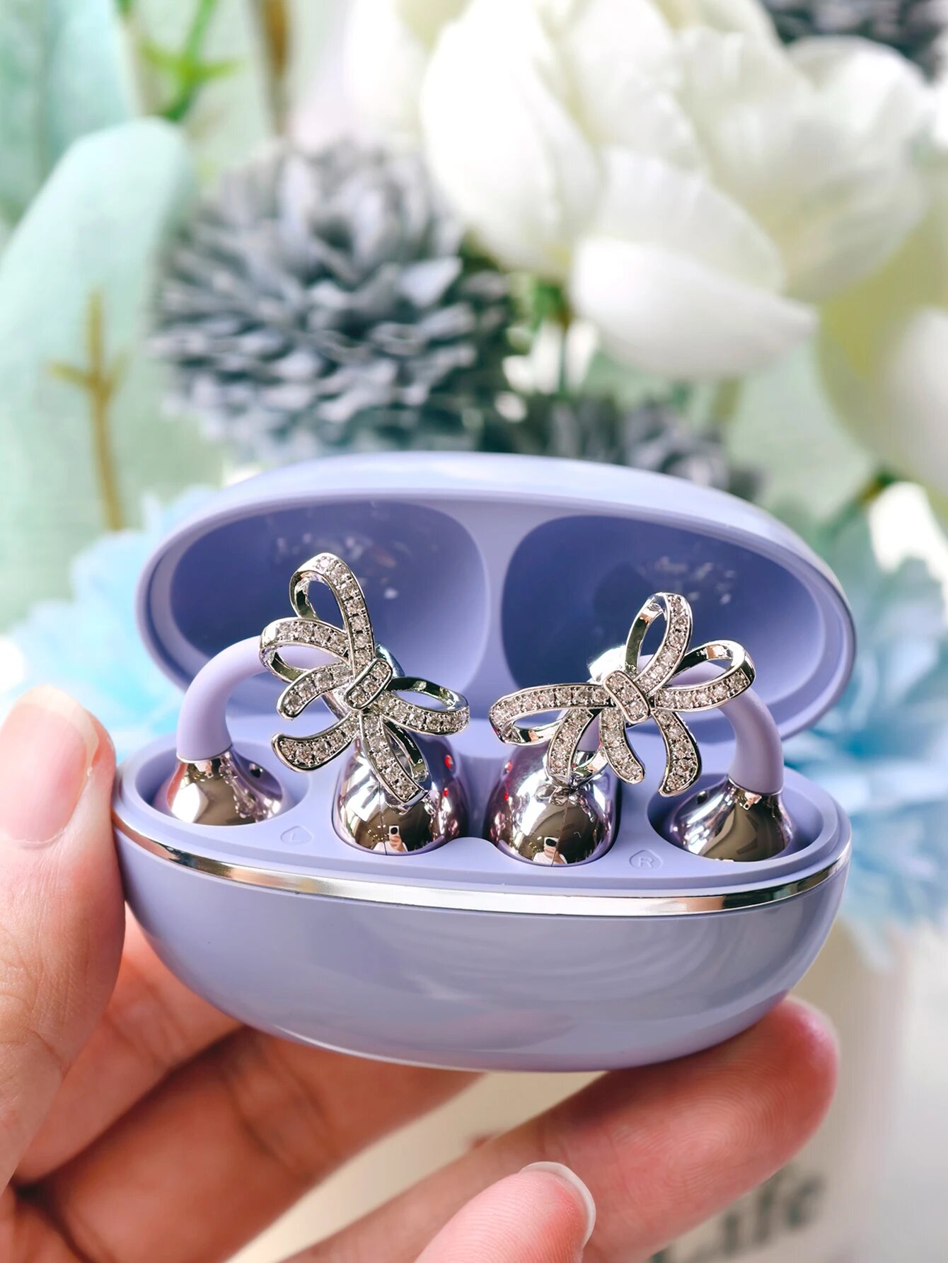 Bluetooth-наушники Bowknot Фиолетовый, DM08hudiejie2