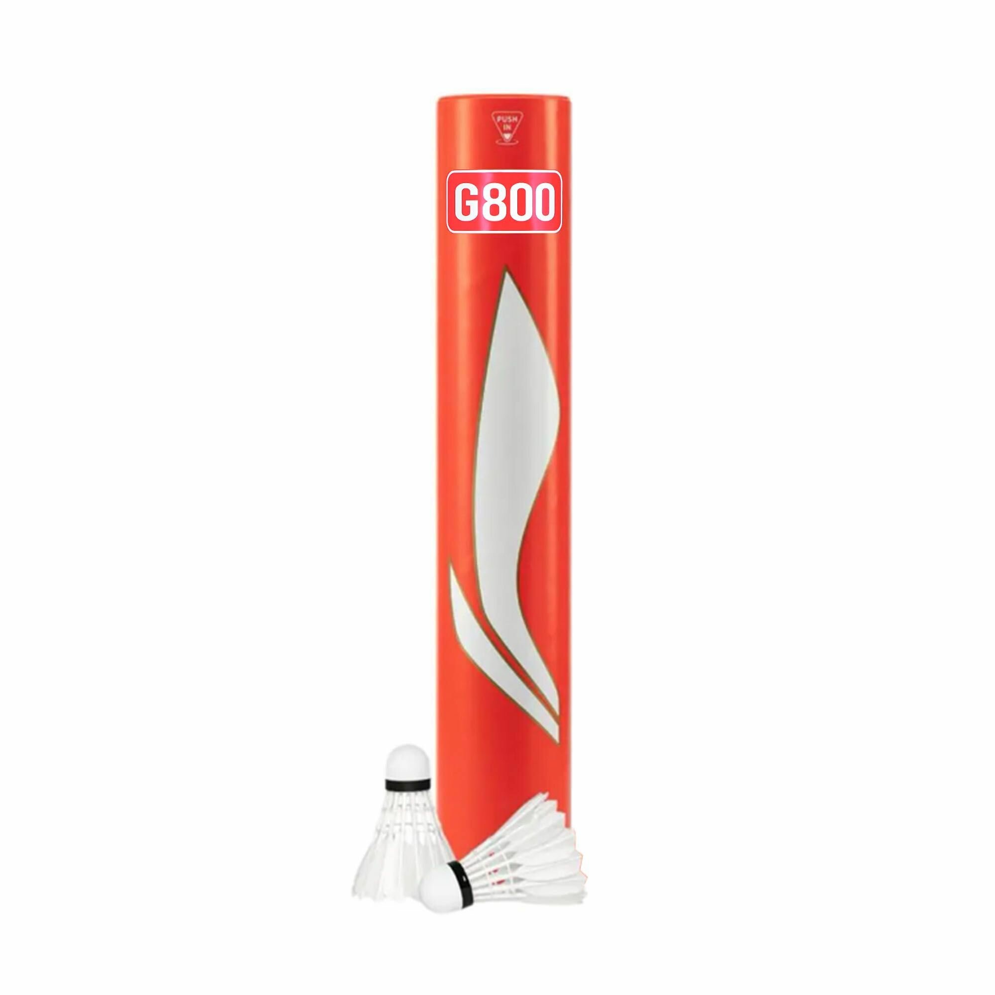 Воланы Li-Ning G800 перьевые (77 скорость) 12 шт