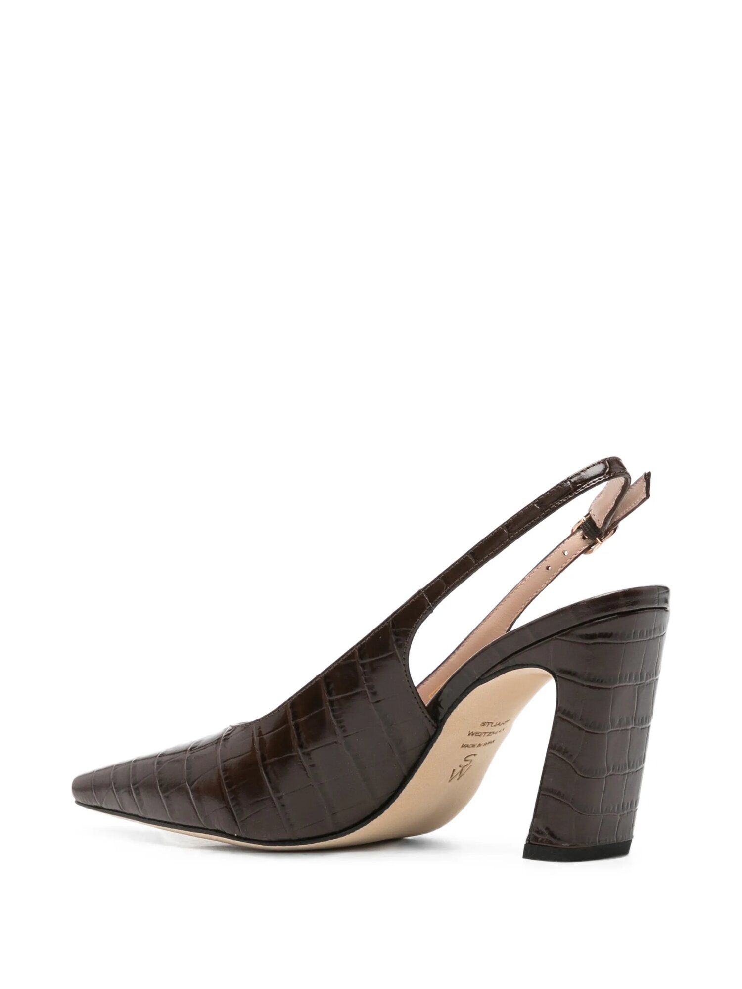 Туфли Stuart Weitzman Croc-effect slingback pumps, размер 36.5 — фото 1