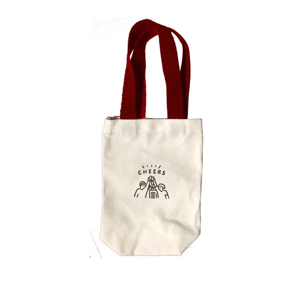 Белая холщевая сумка-тоут для чашки Milk Tea Tote Bag