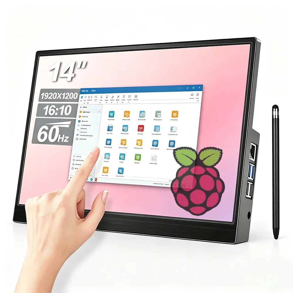 Портативный монитор 14 дюймов для Raspberry Pi