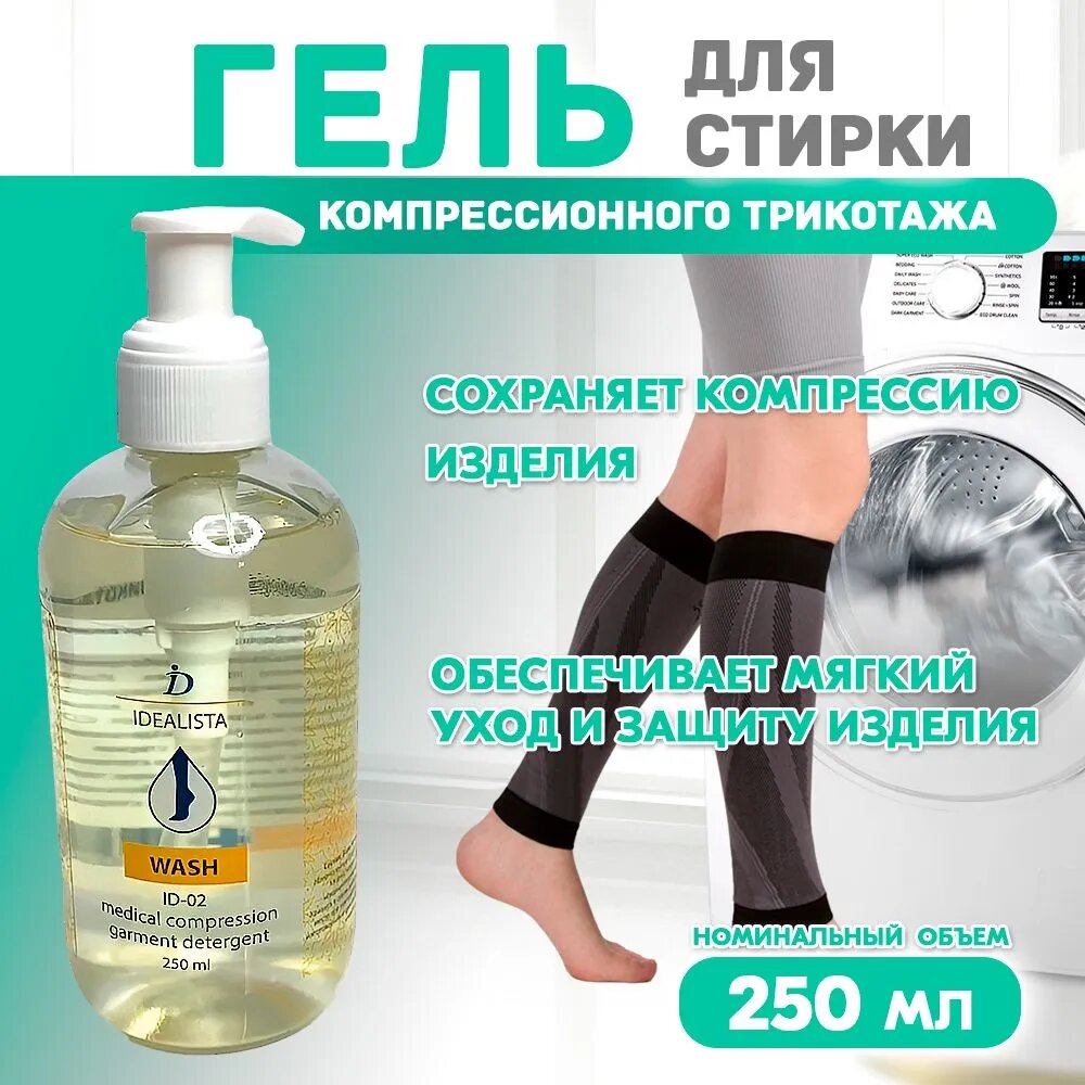 Гель Luomma для стирки компрессионного трикотажа, бандажей, корректоров и ортезов, 250мл