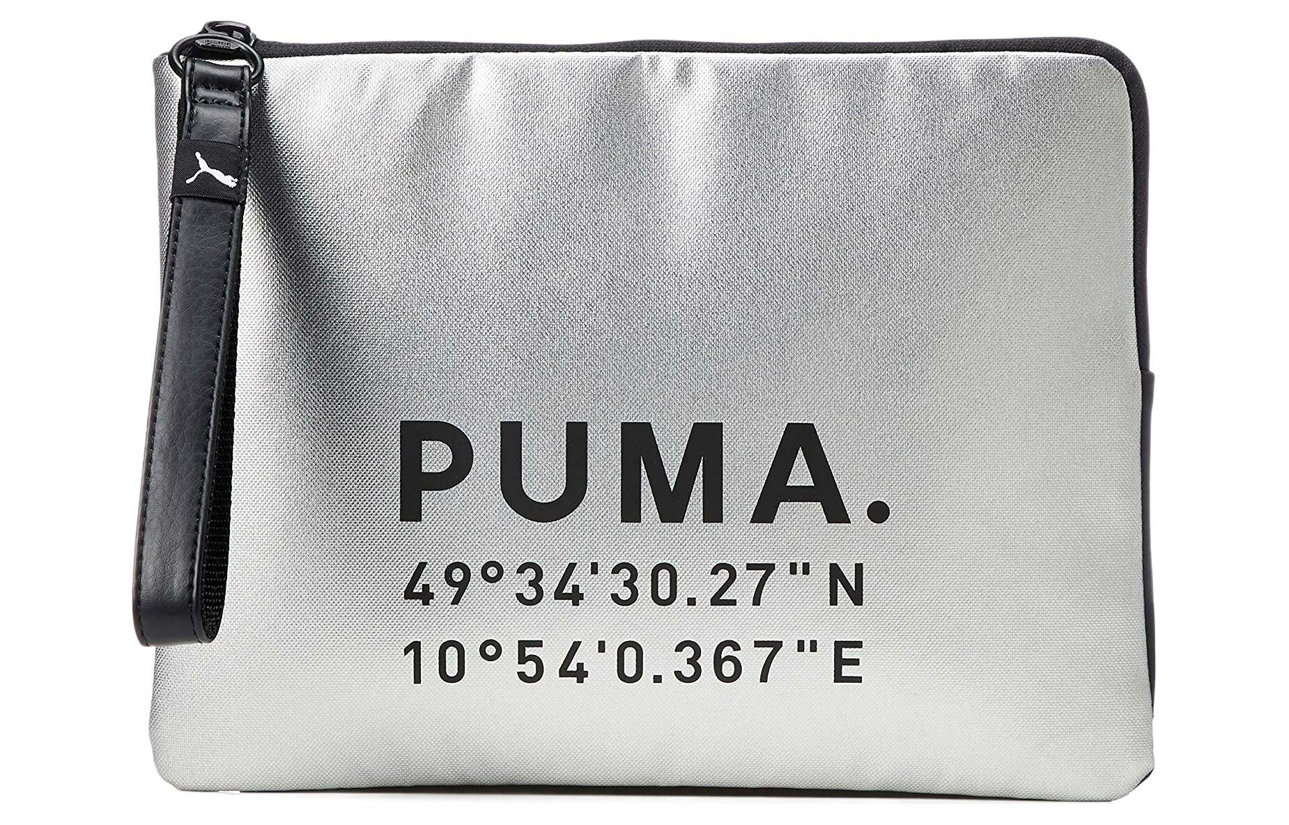 Сумка клатч PUMA Puma Polyester Regular Silver, фактура гладкая, серебряный