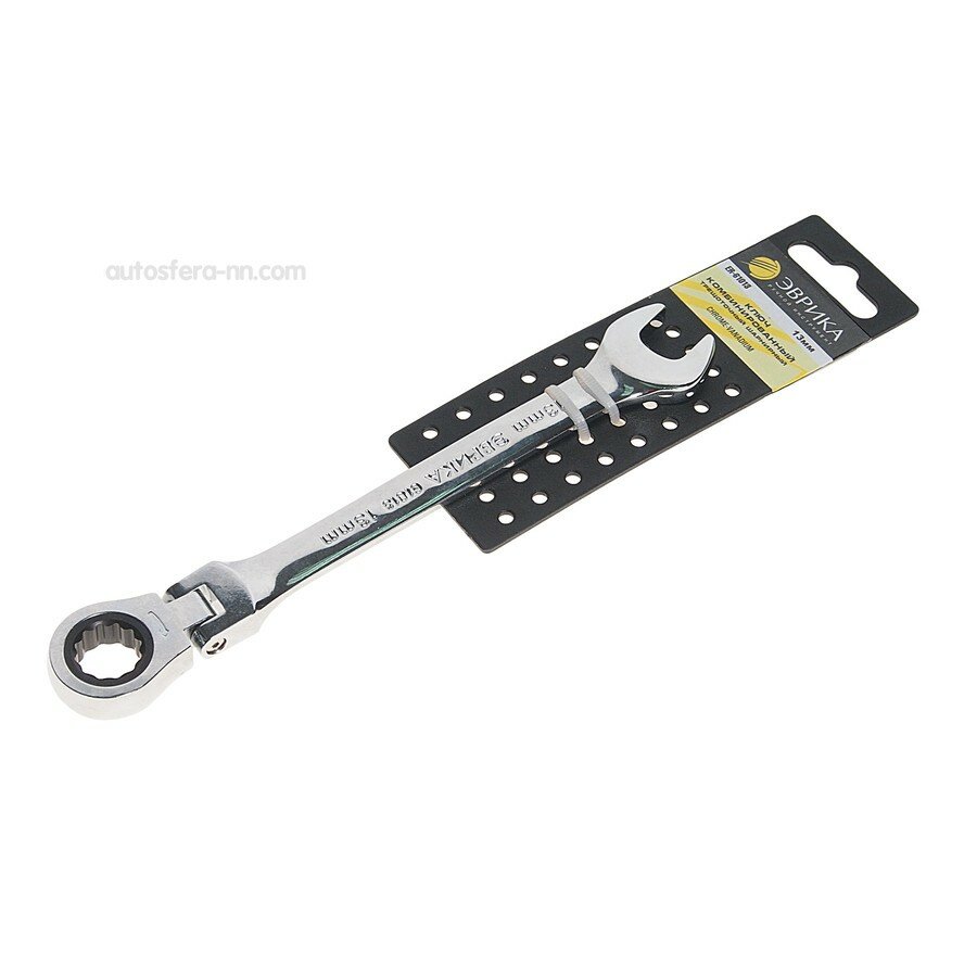 Эврика ER61013H Ключ комбинированный ER-61013H трещоточный шарнирный 13мм (на держателе) эврика /1/10/200 (10702070/201125/5407684 , )