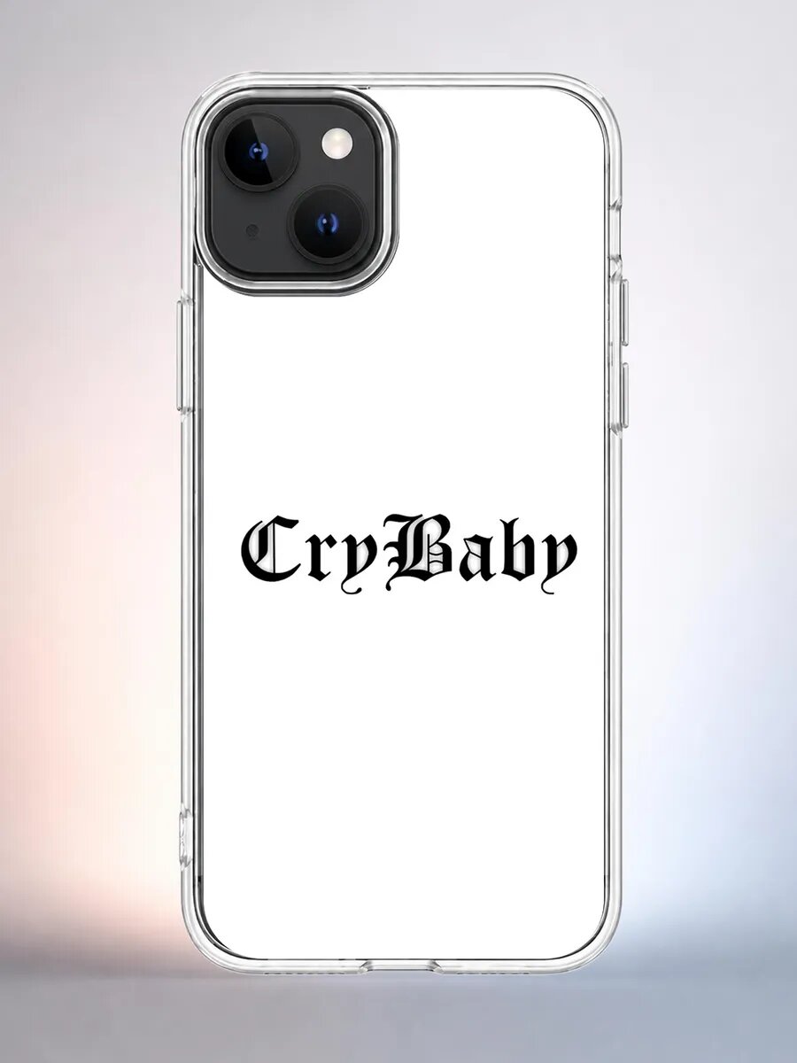 Чехол iPhone 14 crybaby силиконовый прозрачный
