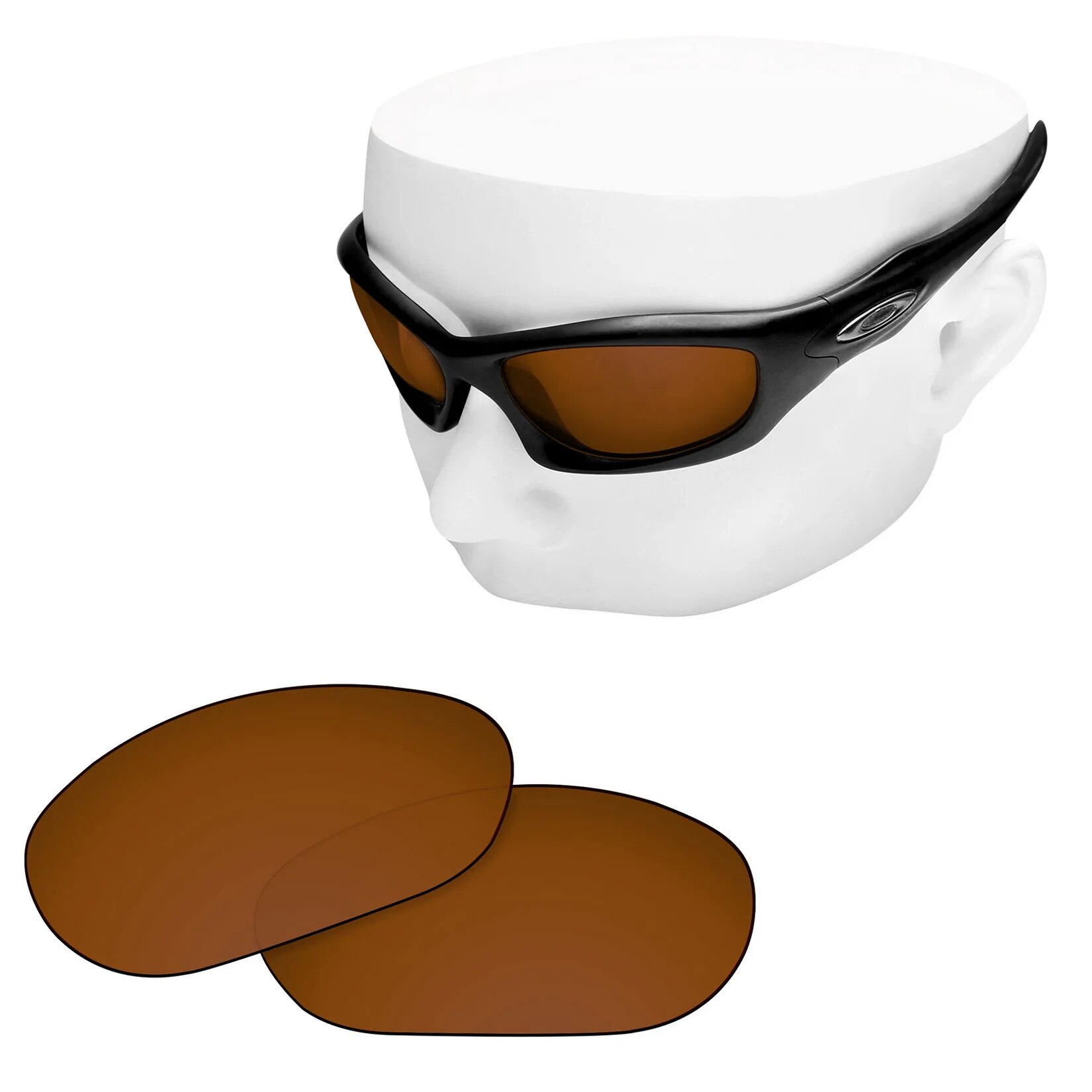 Сменные поляризационные линзы OOWLIT для Oakley Monster Dog Brown Non-Polarized, Белый