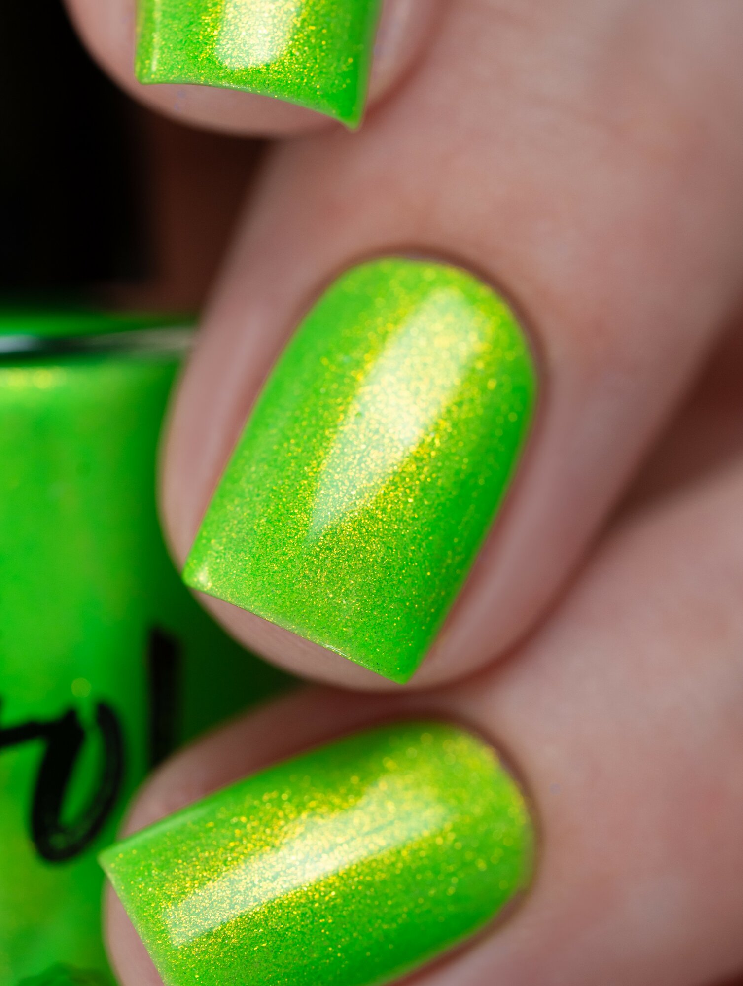 Лак для ногтей светоотражающий салатовый 9мл - Grattol Nail Polish "Диагноз - неон"