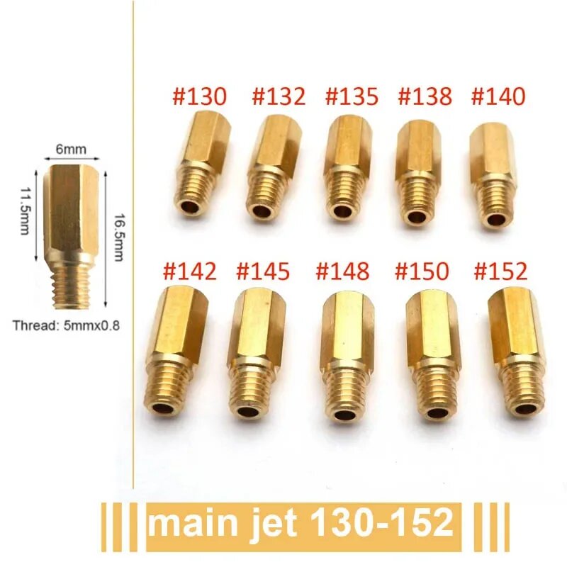 Главные форсунки карбюратора 130-152, 10 шт.