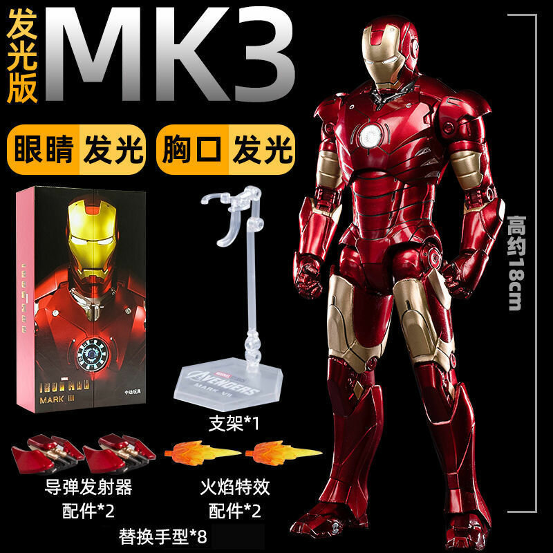 Фигурка Железного Человека от Zhongdong Toys, светящаяся версия.