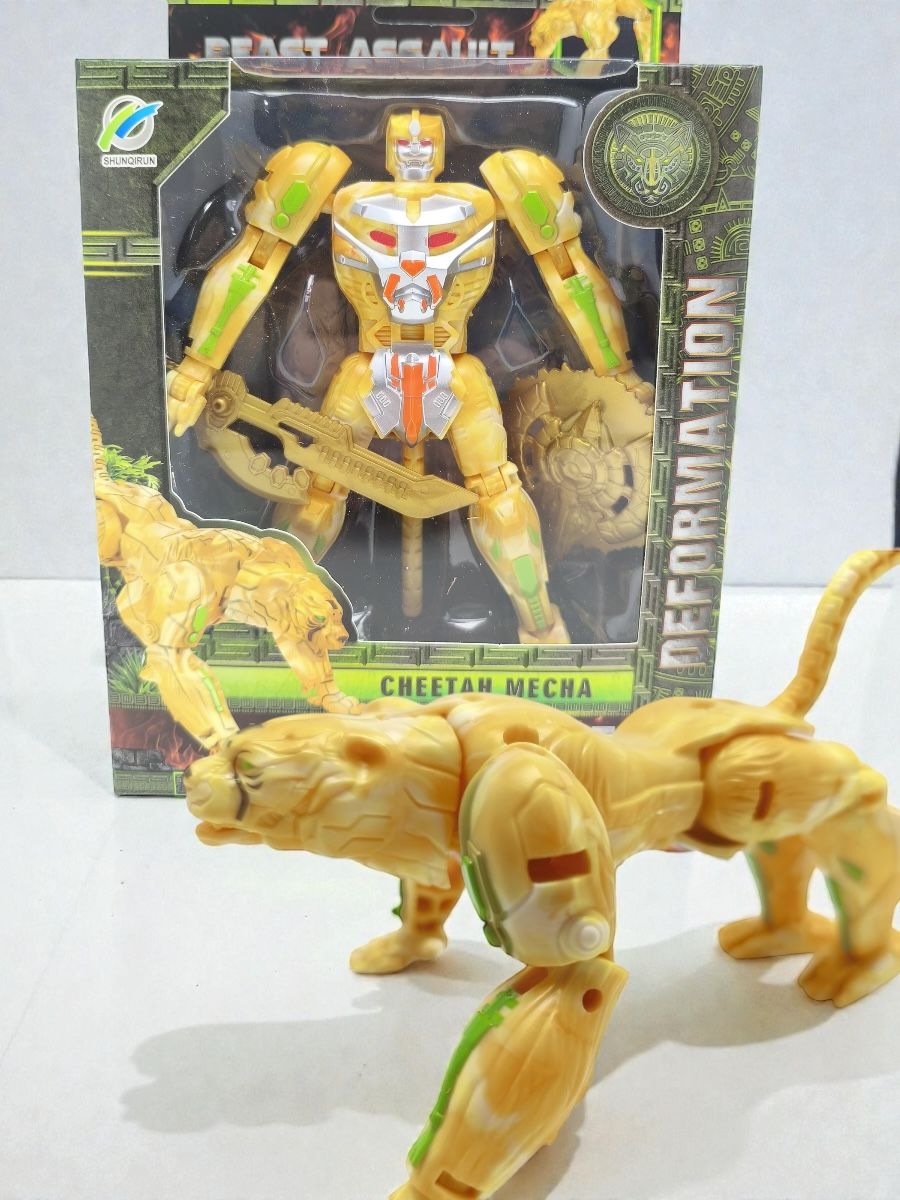Трансформер робот Cheetah Mecha Beast Assault, 2в1 робот и гепард, с мечом и щитом. 169-56C