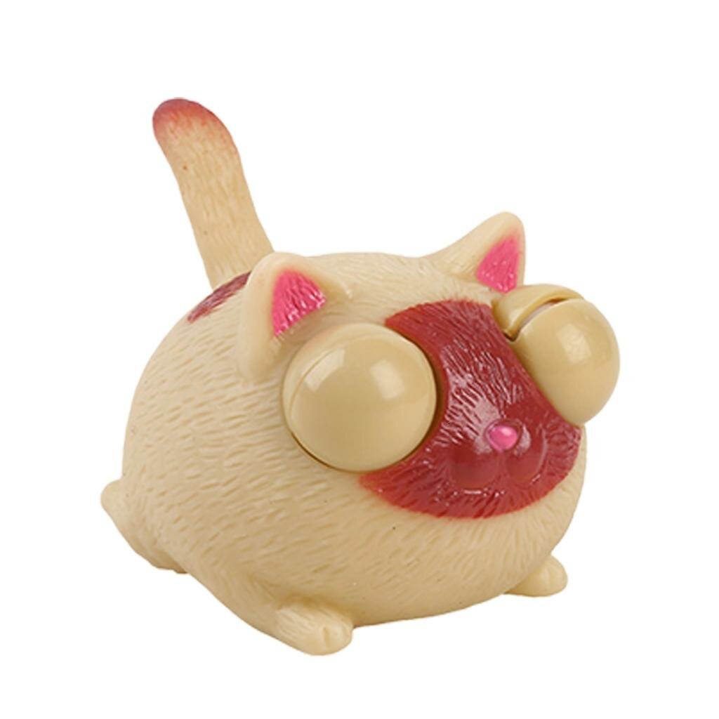 Смешные злые котики с выпученными глазами, игрушка-антистресс, Цвет Хаки