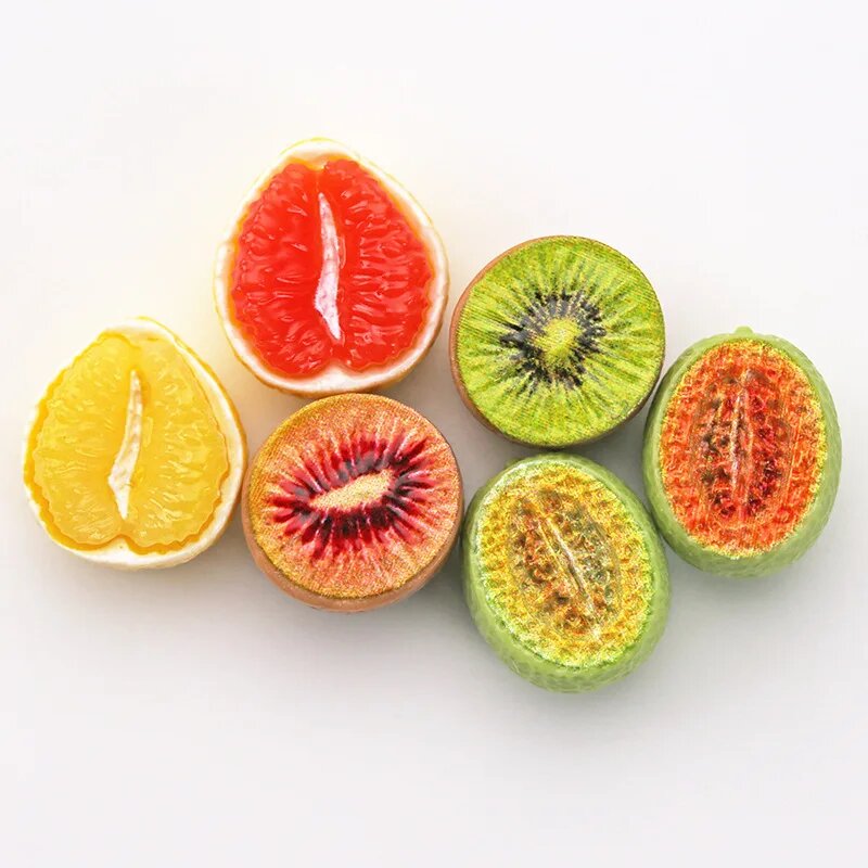 Миниатюрные фигурки фруктов из смолы (10 шт.) random color type
