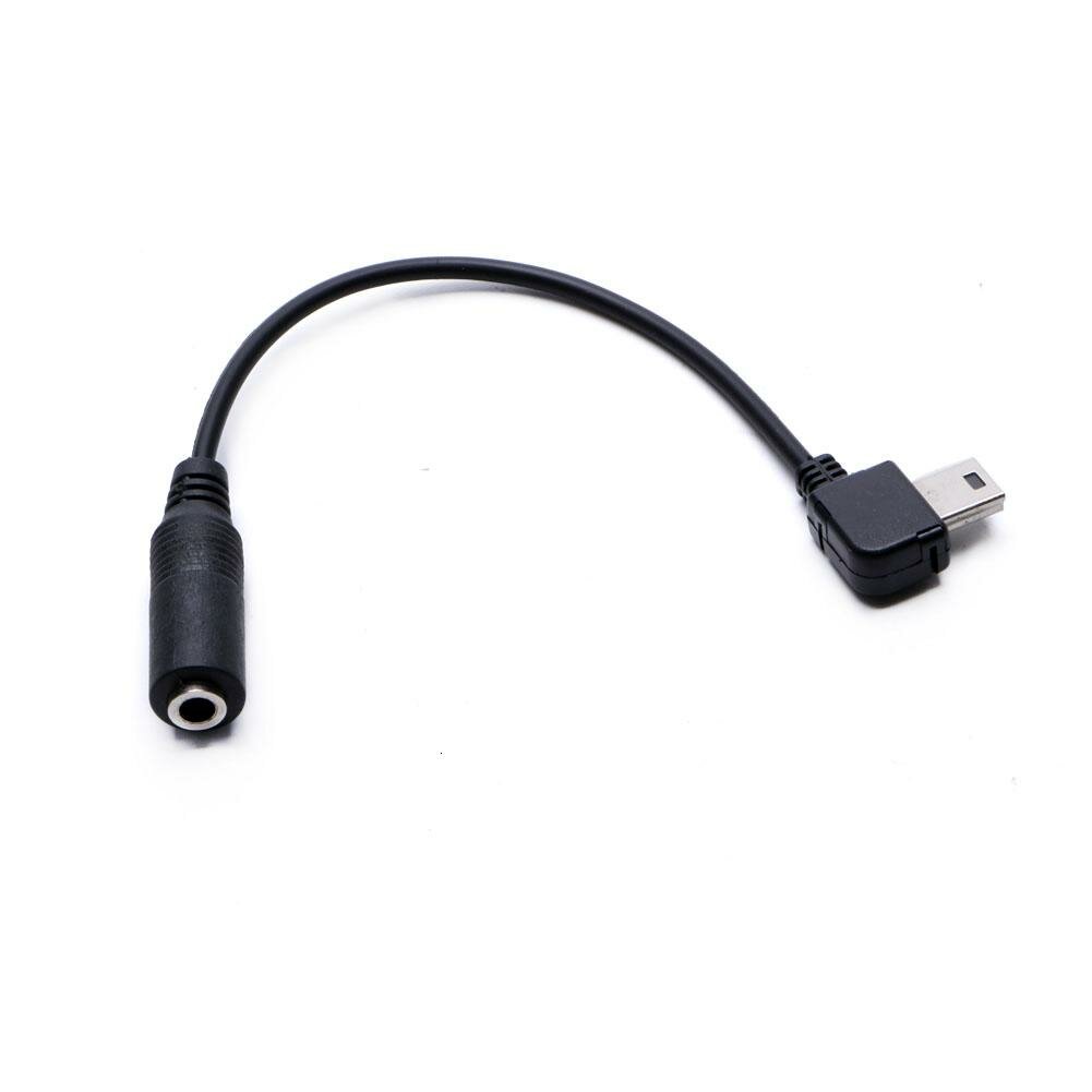 Кабель-адаптер 3.5 мм Mini USB для микрофона, Черный