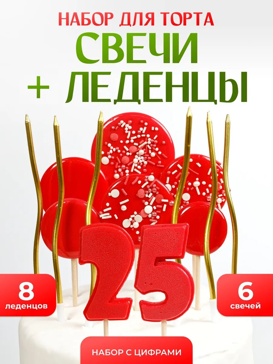 Свечи для торта. Цифра 25