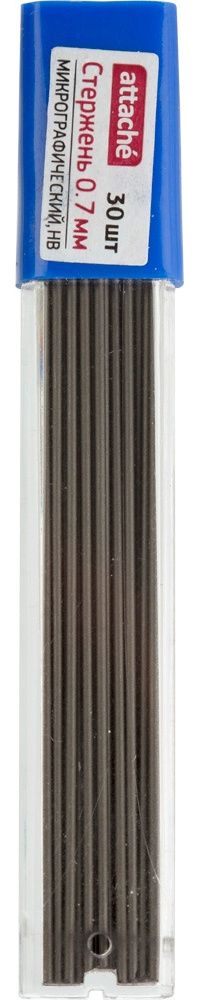 Стержень микрографический Attache 0,7 мм, HB, 30 грифелей
