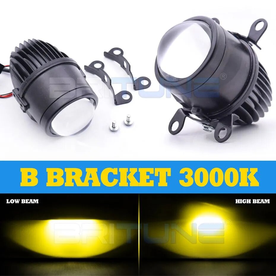 BRITUNE Фара автомобильная, Противотуманная фара, 2 шт, арт. B-2.0WD-CB-3K-11