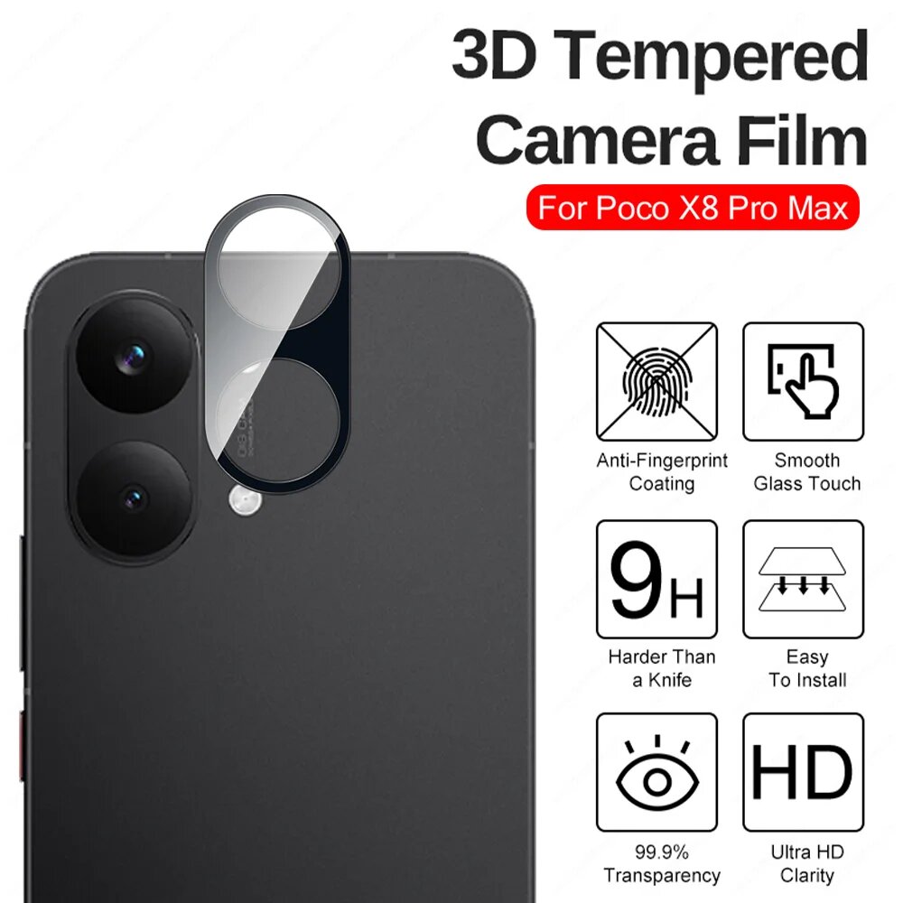 Защитная пленка из закаленного стекла для камеры Poco X8 Pro Max / Xiaomi For Poco X8 Pro Max