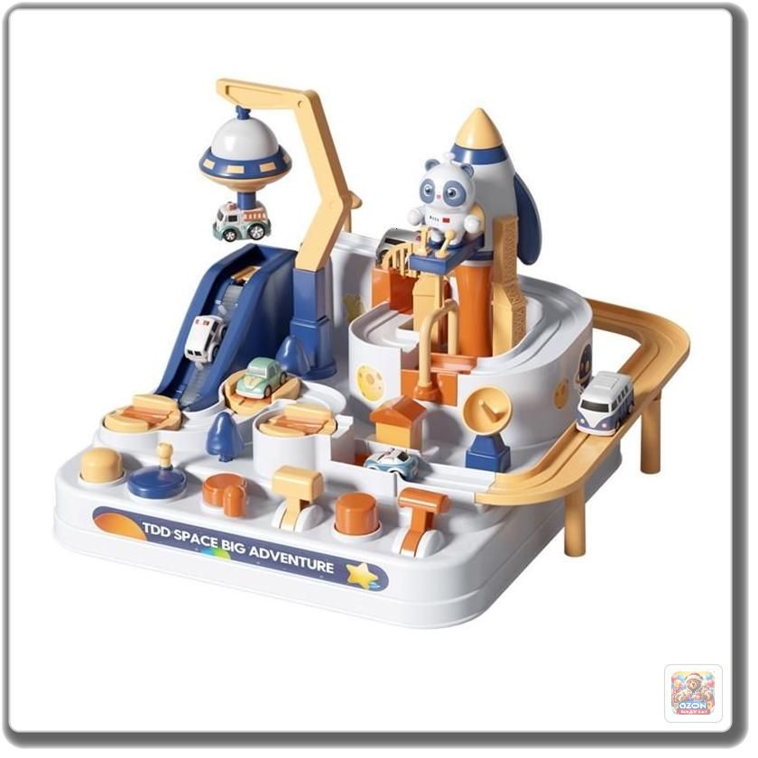 Игровой набор машинок Car Crossing Adventure Space, 4 шт, разноцветный